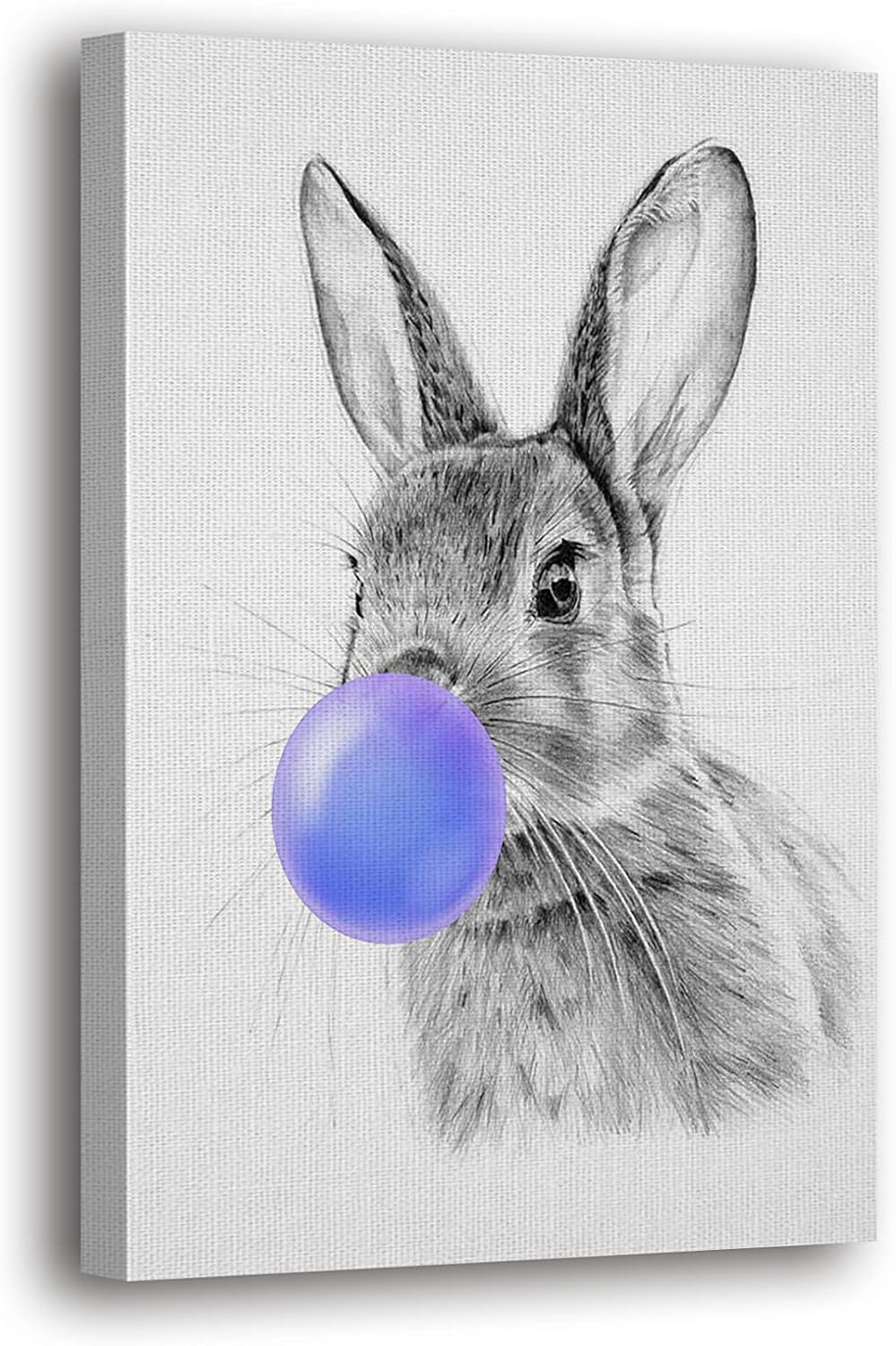 ASPORIC Animals Blowing Bubble Gum Wall Art for Farmhouse Bathroom ...