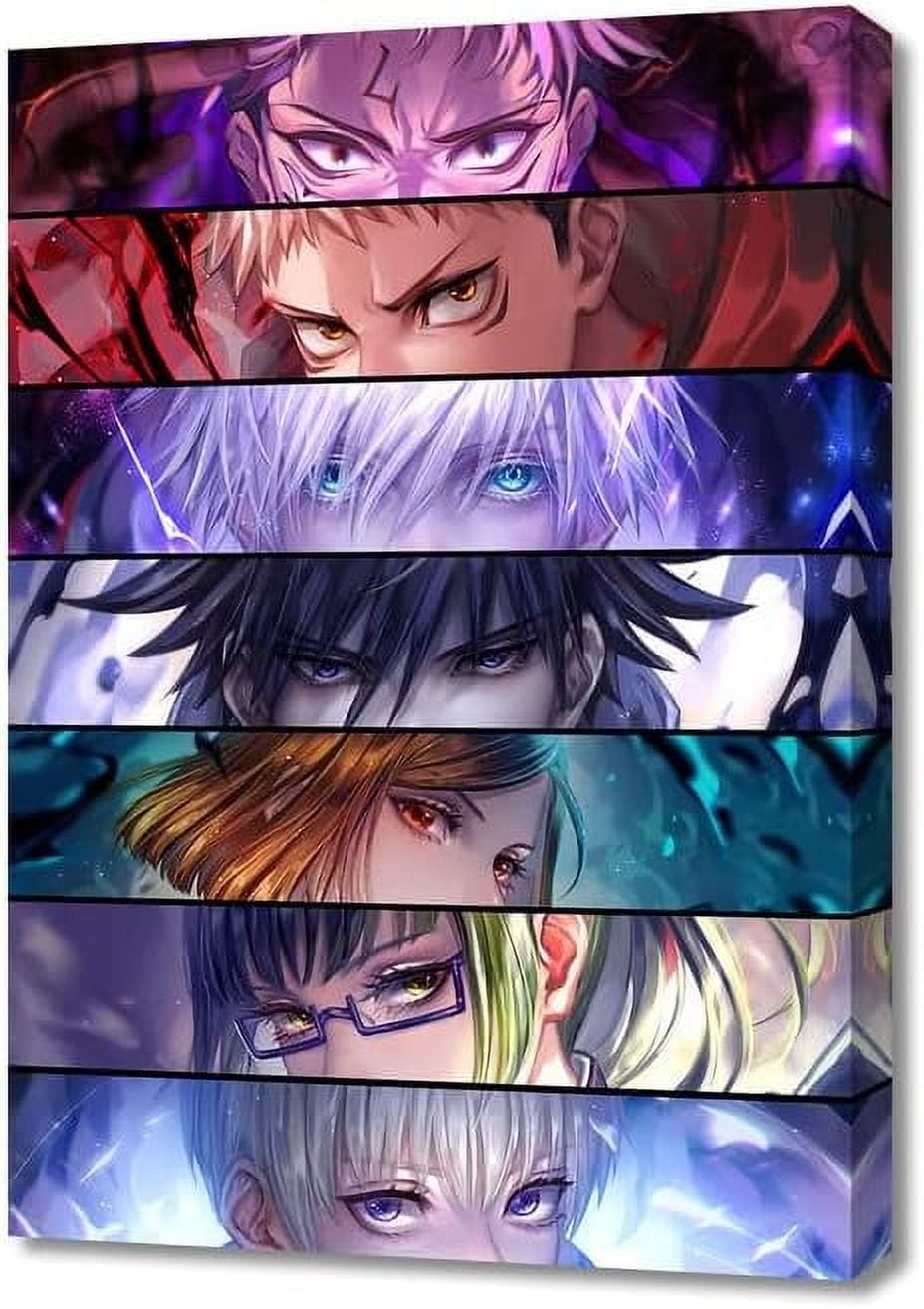 ASPORIC Anime Jujutsu Kaisen Poster Canvas Wall Art Framed Yuji Gojo ...
