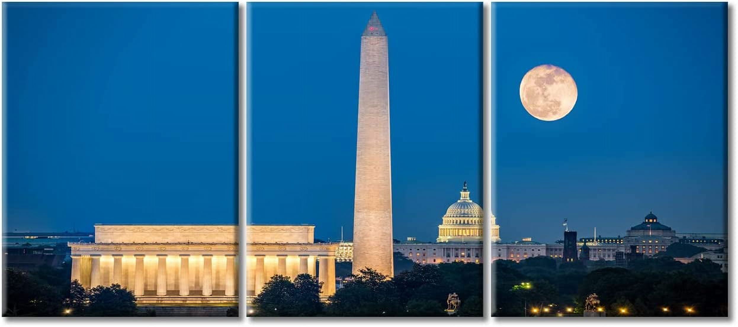 ASPORIC Arlington City Wall Canvas for Home Decor Washington Monument ...