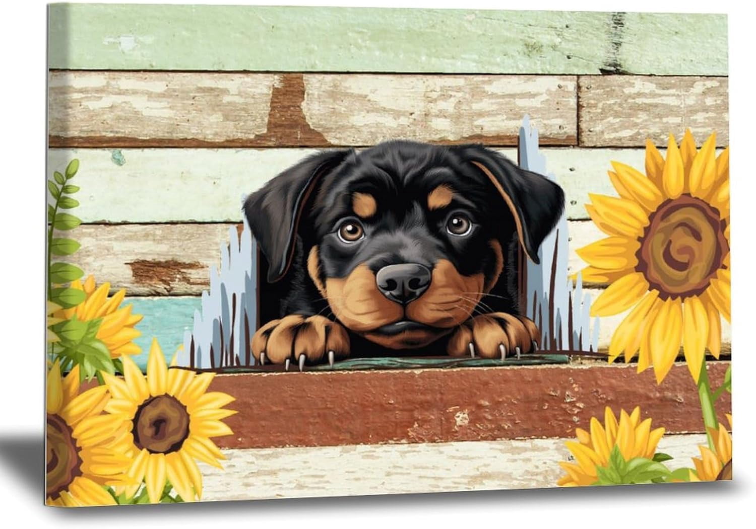 ASPORIC Art Print Jack Russell Terrier Framed Canvas Print Wall Art ...