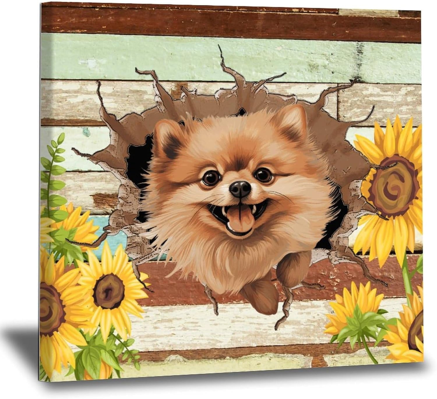ASPORIC Art Print Jack Russell Terrier Framed Canvas Print Wall Art ...