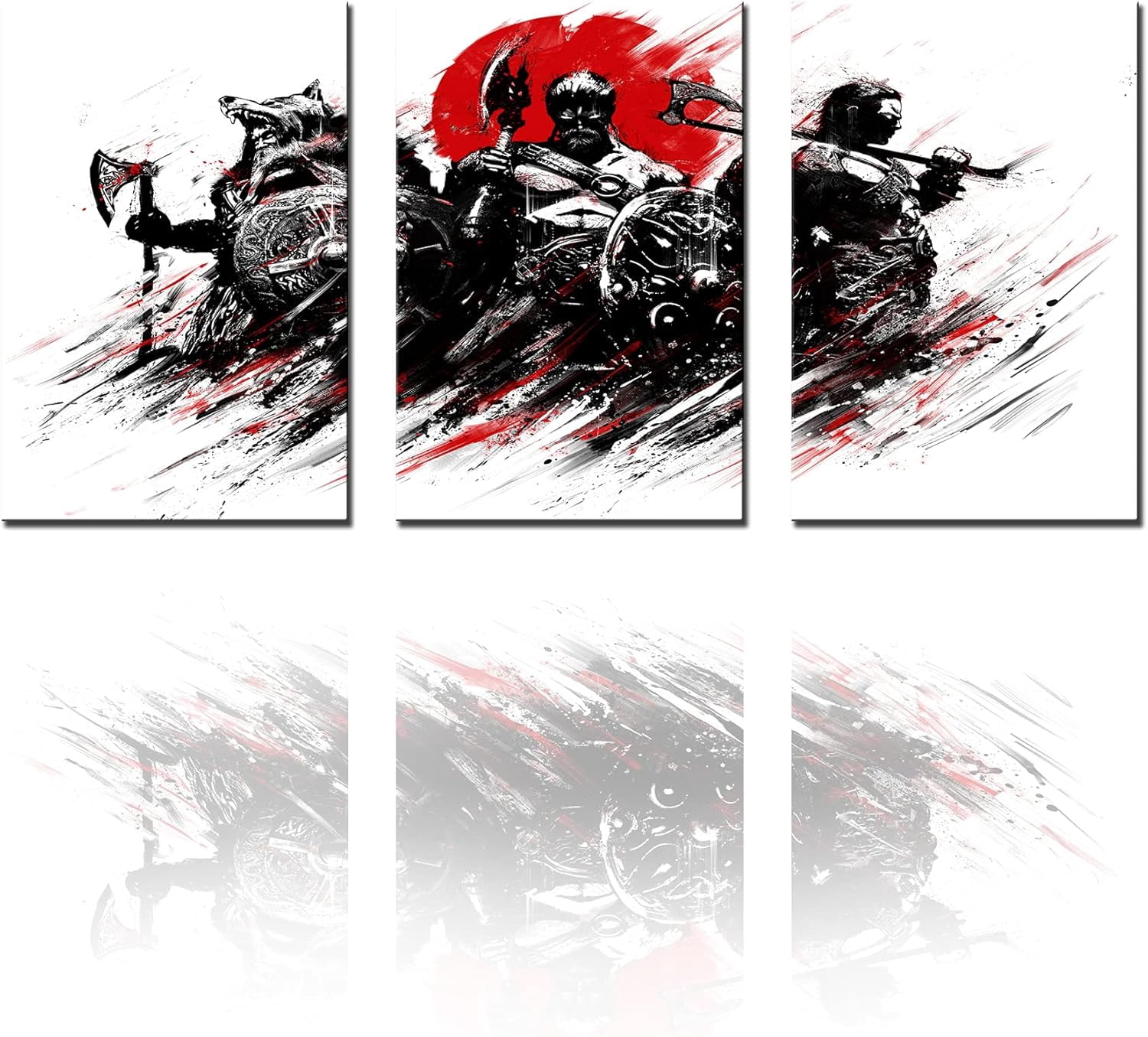 ASPORIC Art Work for Home Walls Three Vikings Men Pictures Vikings With ...