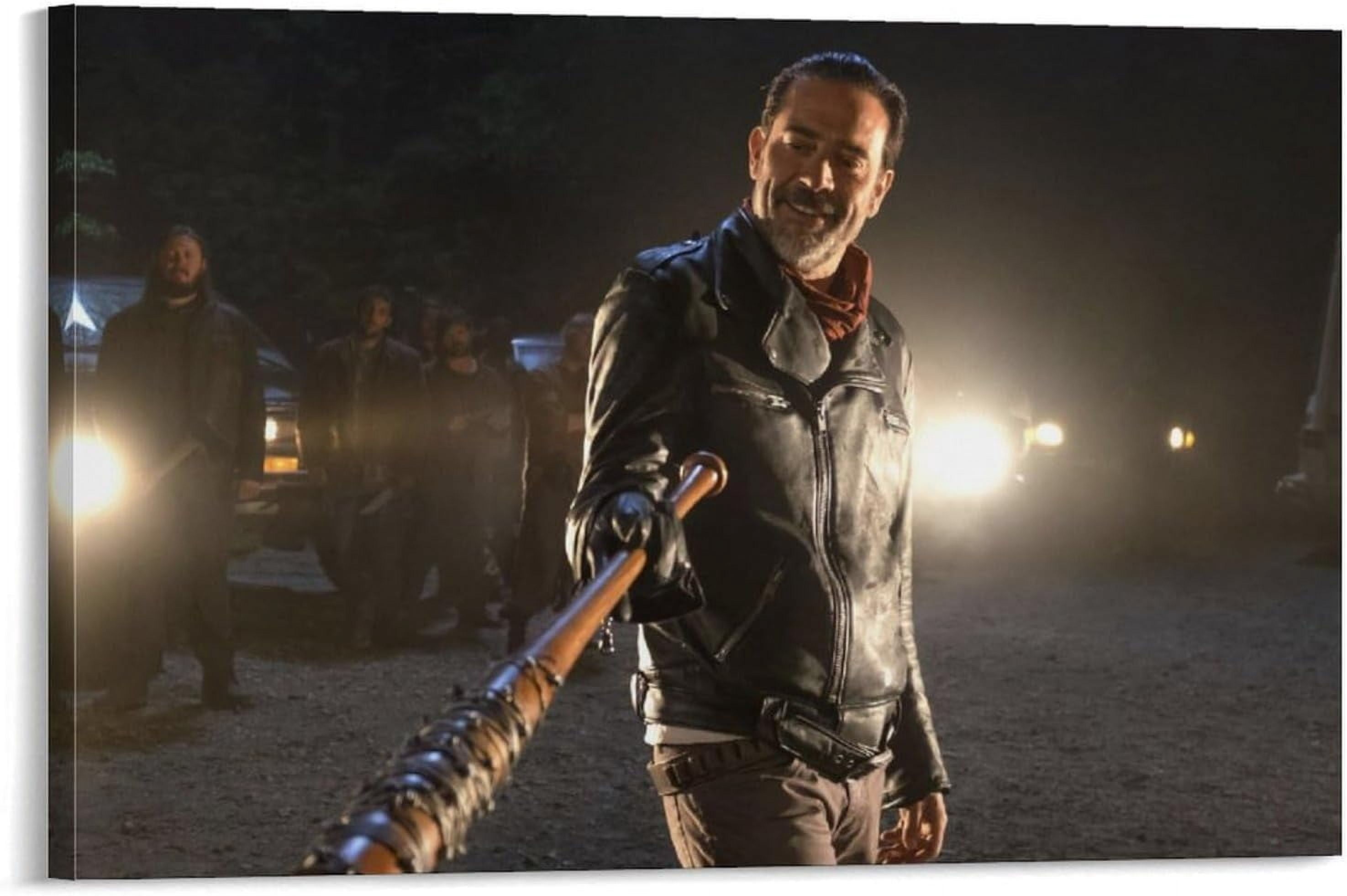 ASPORIC BASEBALL BAT WITH Barbed Wire Lucille Negan Walking Dead Canvas ...
