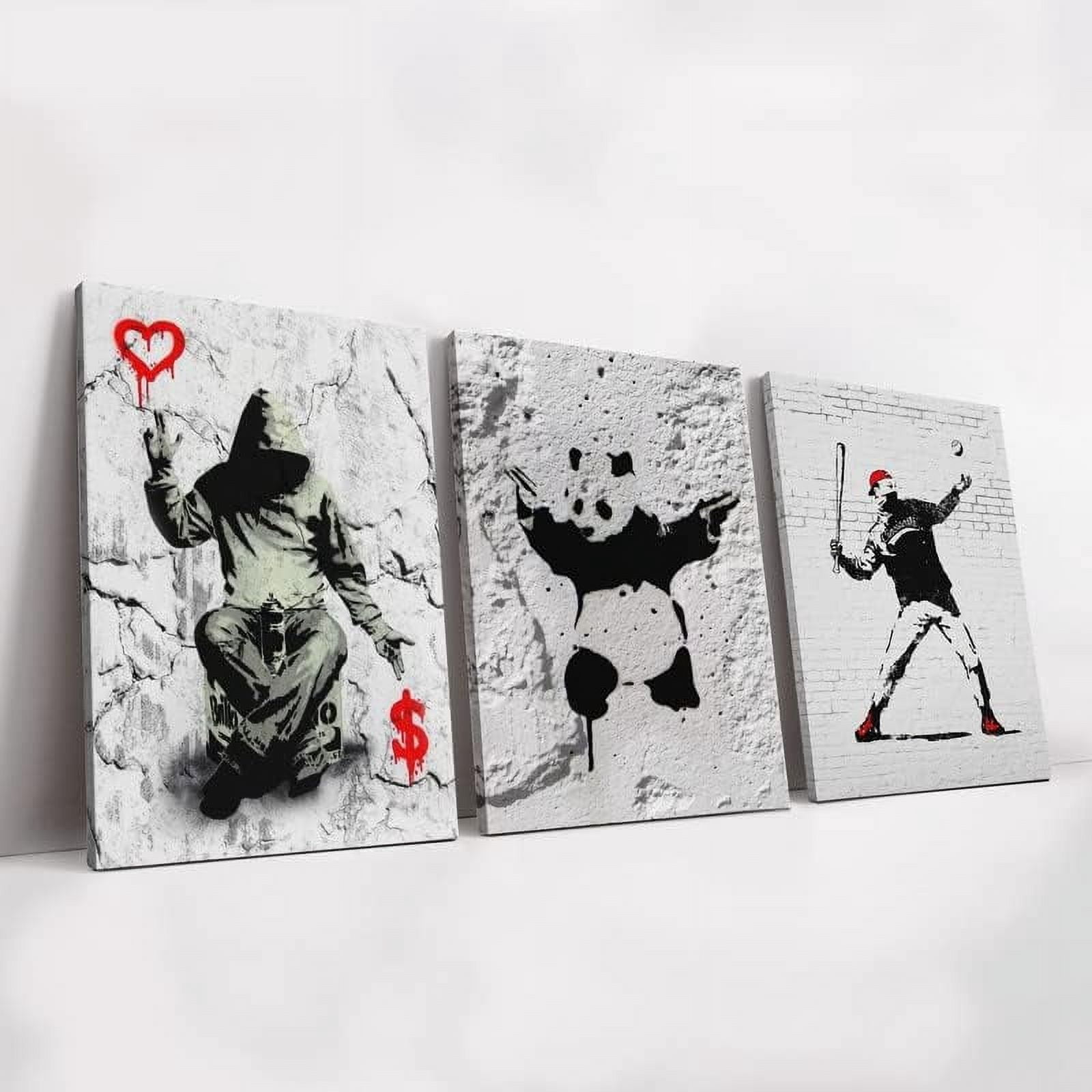 ASPORIC Banksy Wall Art Poster-Banksy Panda with Handguns- Cool Wall ...