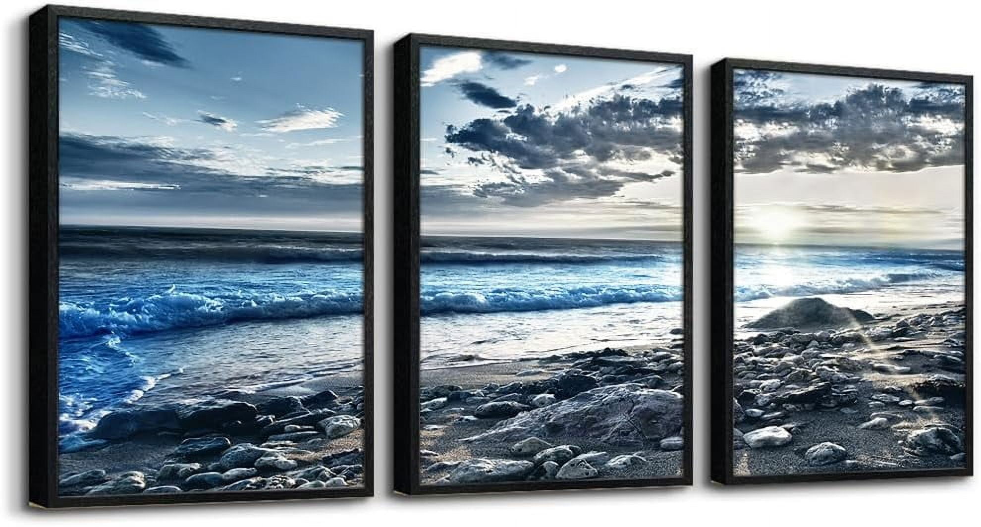 ASPORIC Black Framed Wall Art For Living Room Large Wall Decor For ...