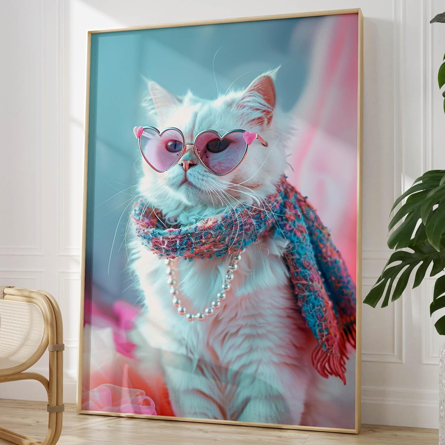 ASPORIC Blush Flower Wall Art Abstract Flower Watercolor Flower Prints ...