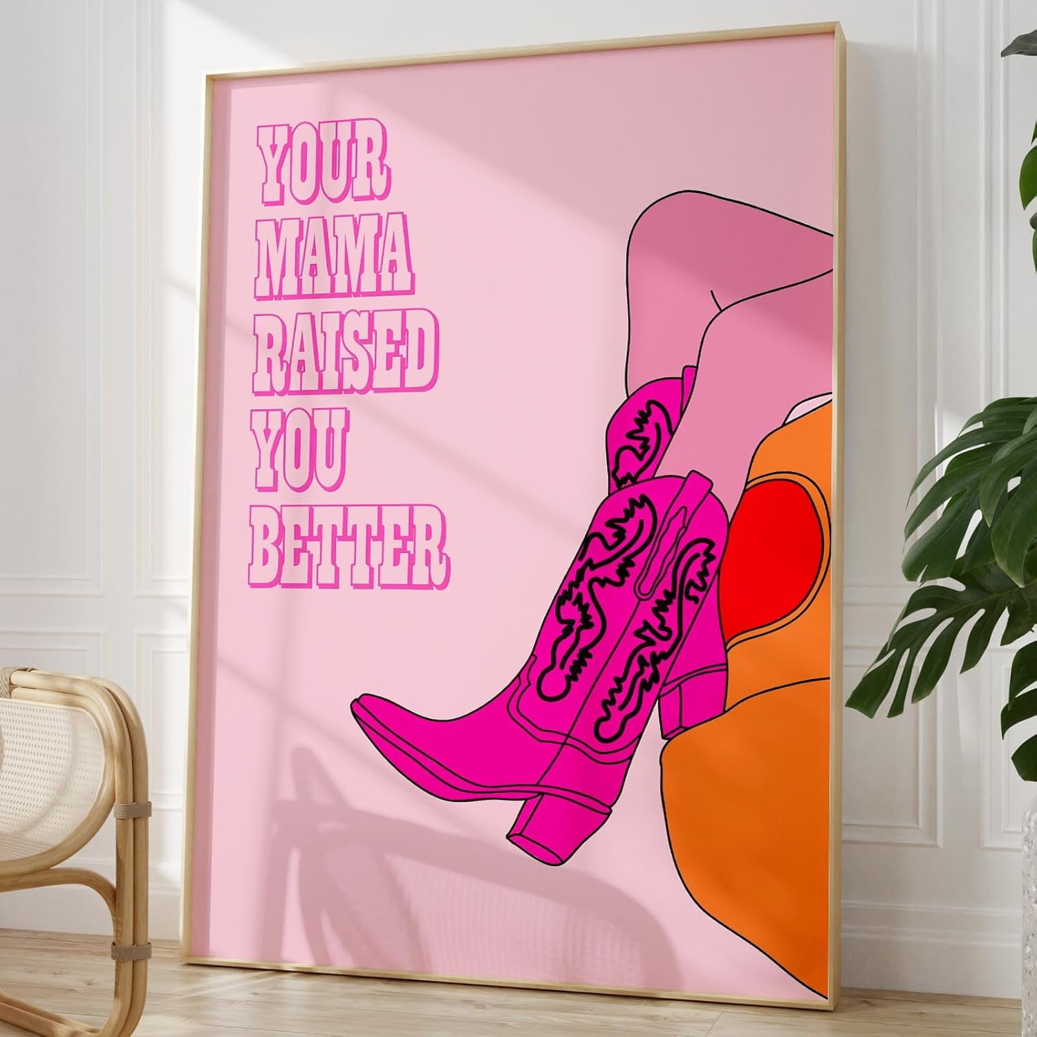 ASPORIC Blush Flower Wall Art Abstract Flower Watercolor Flower Prints ...