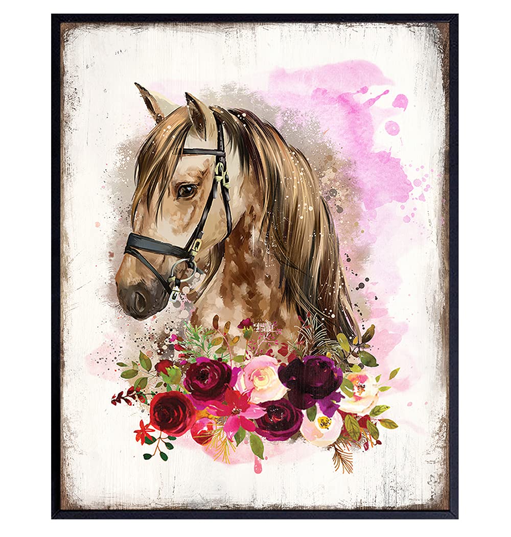 ASPORIC Boho Horse Wall Art & Decor - Rustic Farmhouse Barn Wall Decor ...