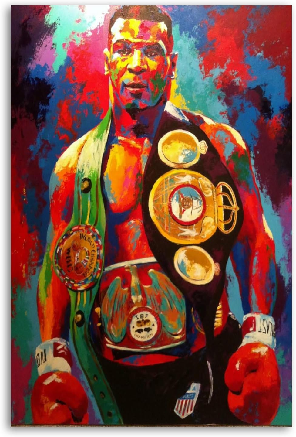ASPORIC Boxing Champion Graffiti Boxer Tyson Canvas Art Poster And Wall ...