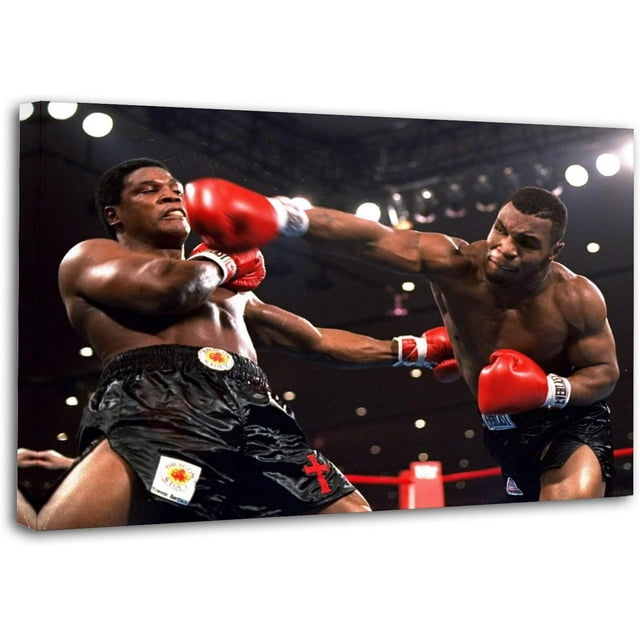 Asporic Boxing Epic Fights Tyson Vs Trevor Berbick Canvas Art Poster