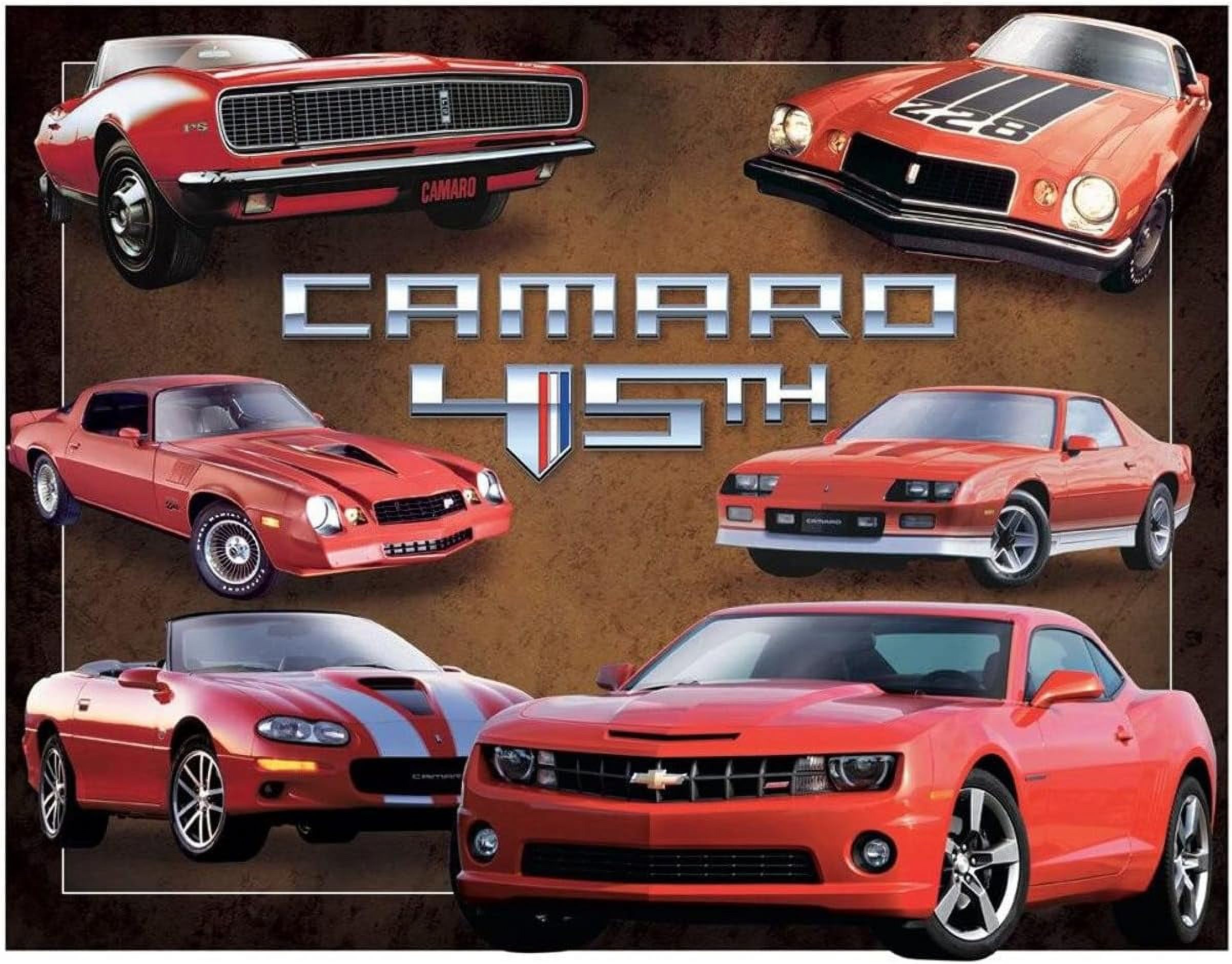 ASPORIC Camaro 45th Anniversary Tin Sign - Nostalgic Vintage Metal Wall ...