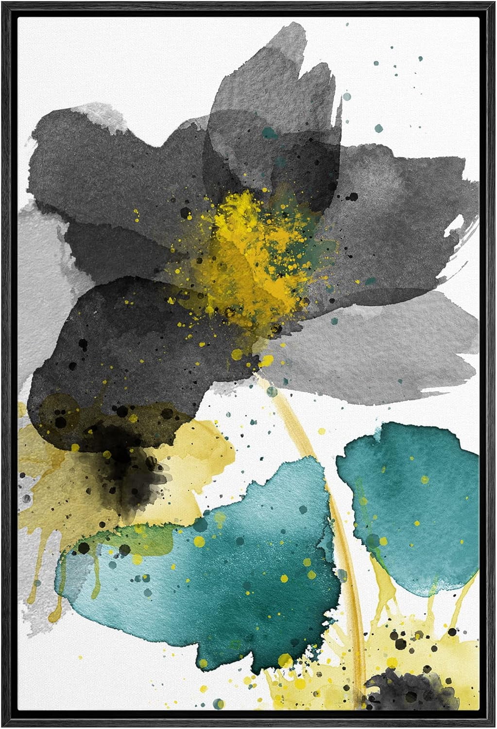 ASPORIC Canvas Print Wall Art Hummingbird Flies On White Carnation ...