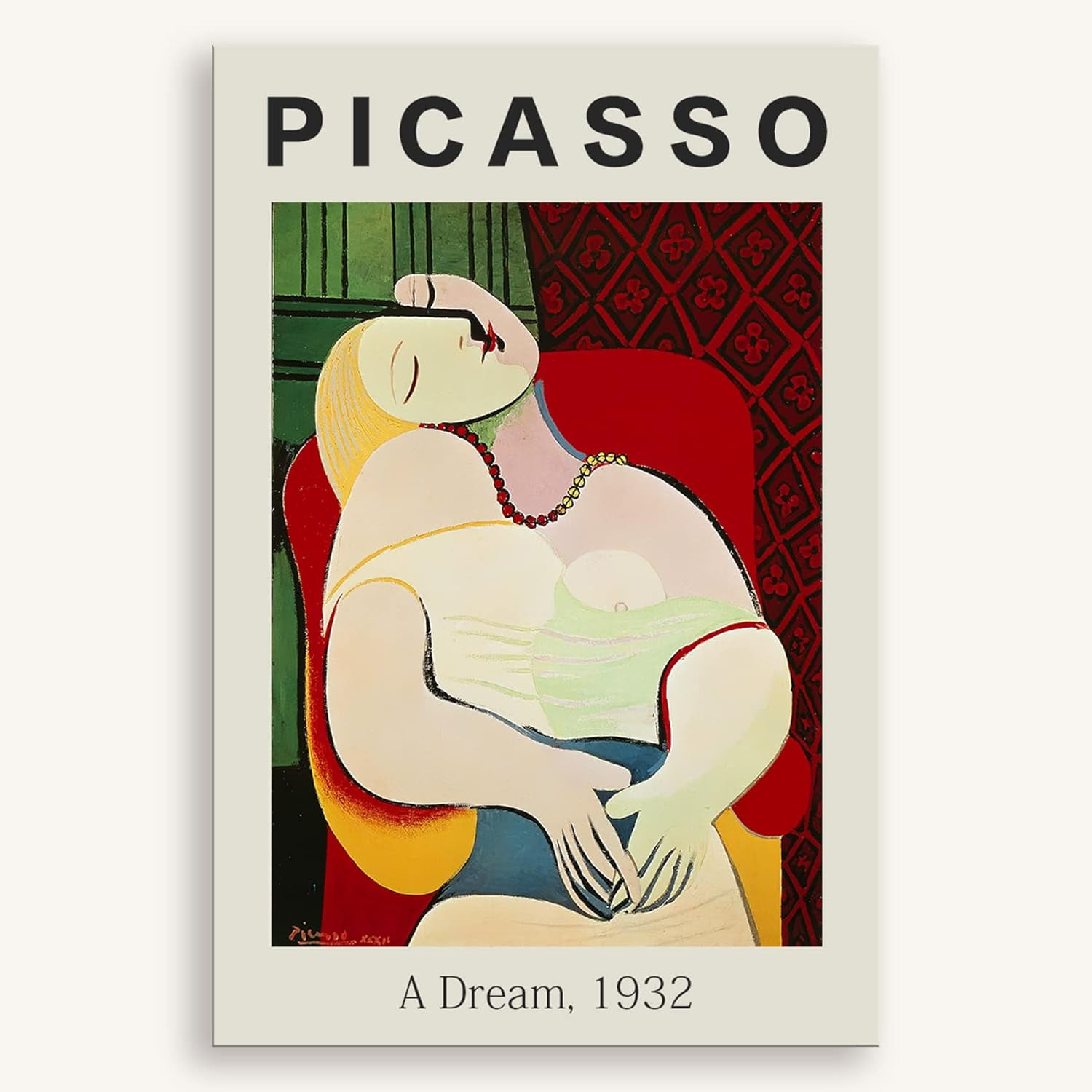 ASPORIC Canvas Print Wall Art Poster - A Dream Famous Paintings Artwork By Pablo Picasso Canvas ...