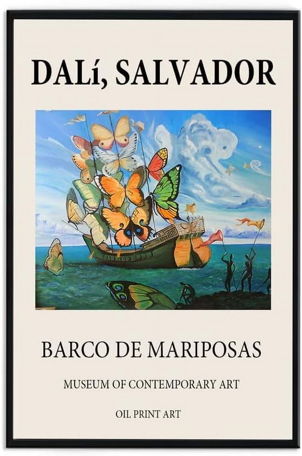 ASPORIC Canvas Prints Salvador Dali Wall Art Prints Ship with Butterfly ...
