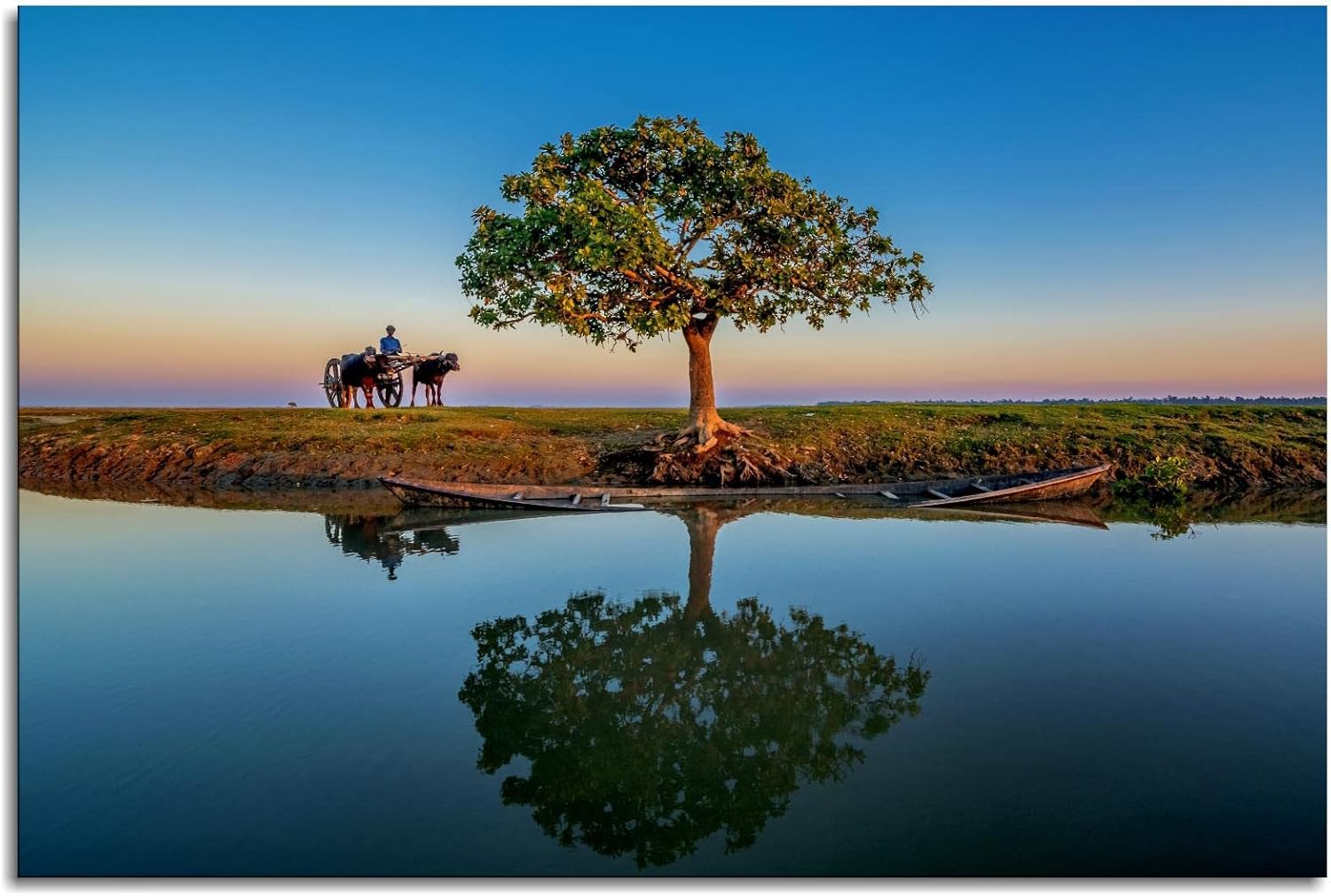 ASPORIC Canvas-Wall-Art-Rustic-Nature-Landscape-Prints-Posters-Pictures ...