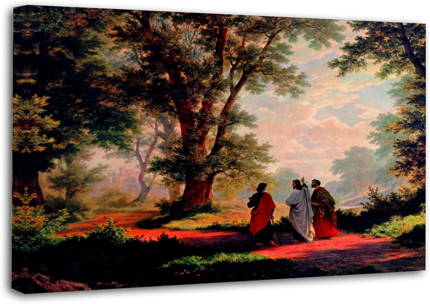 ASPORIC Catholic Christian JESUS Robert Zund The Road to Emmaus Canvas ...
