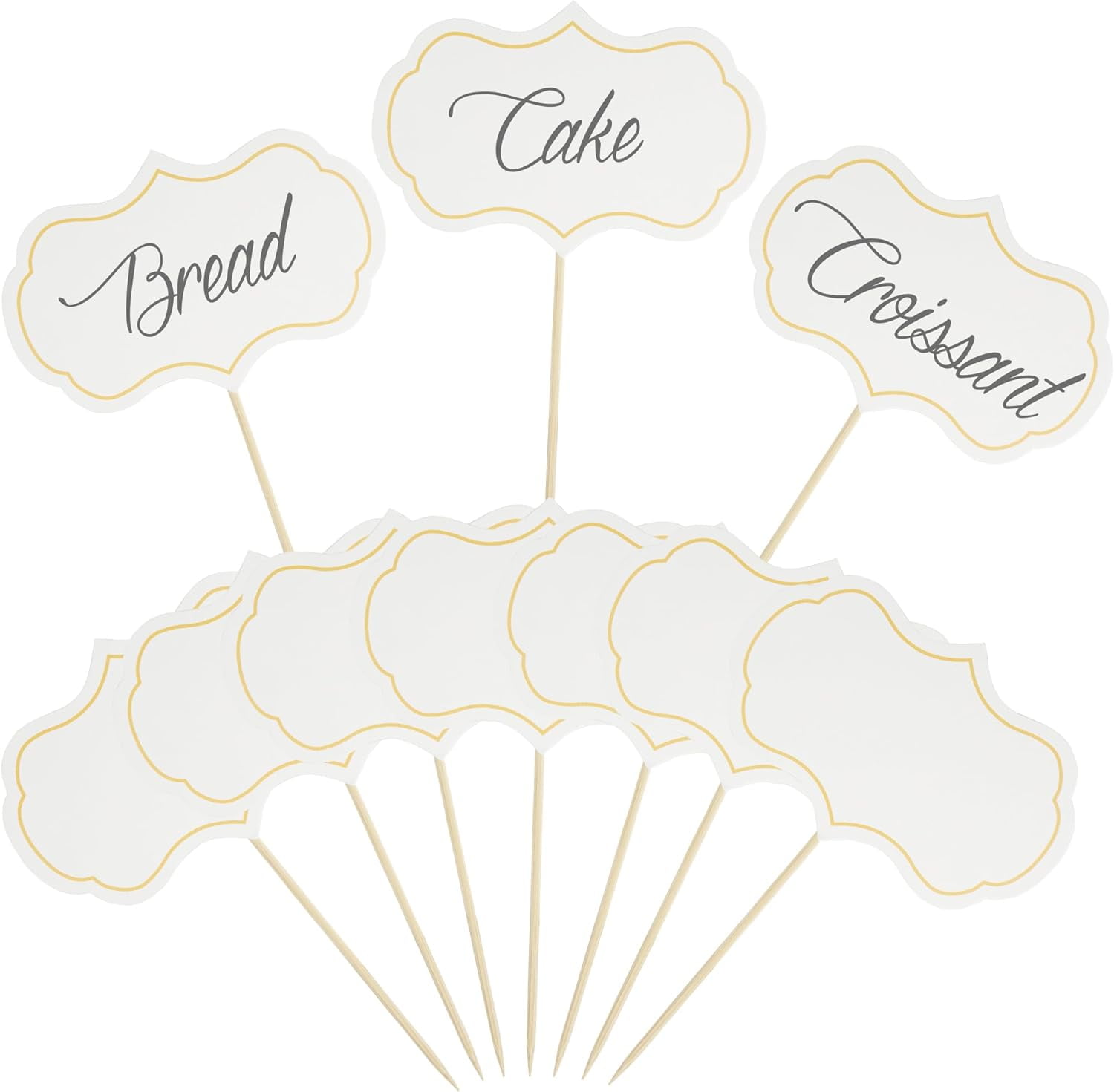 ASPORIC Chalkboard Cupcake Picks Food Name Tags for Buffet 24 Pieces ...