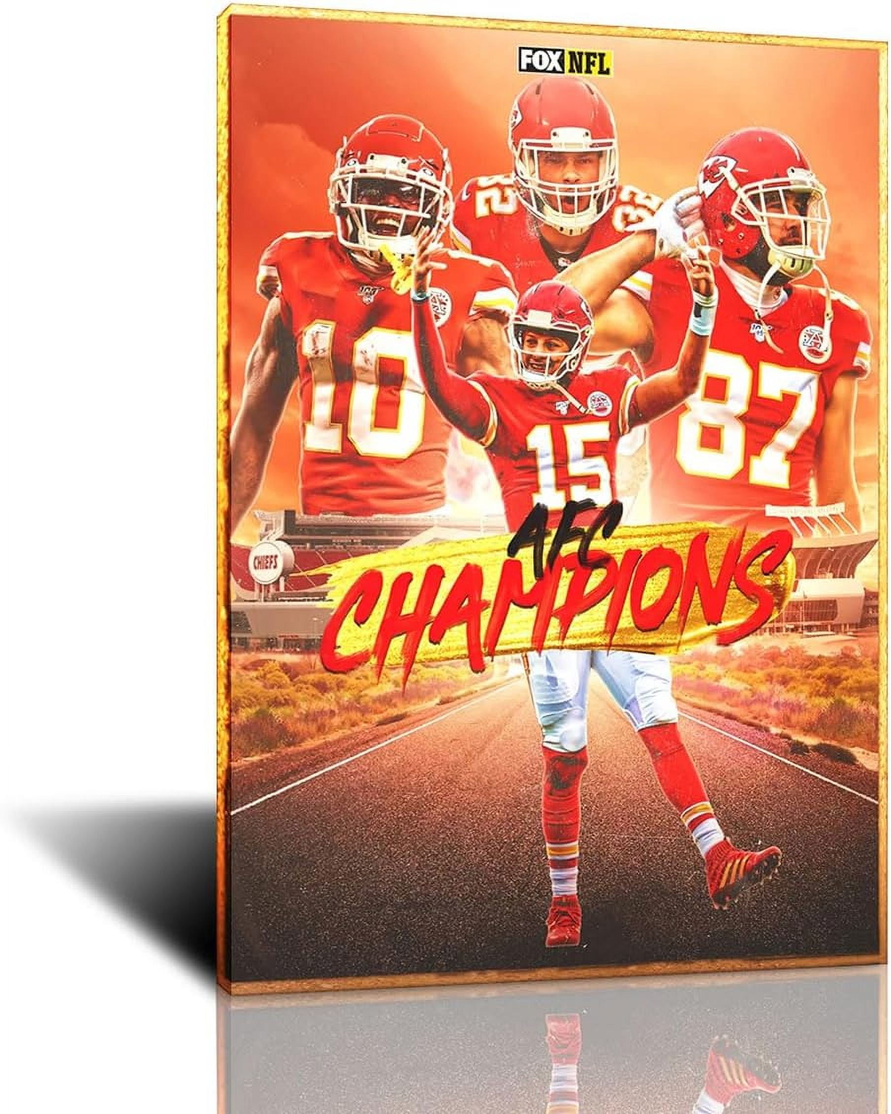 ASPORIC Chiefs Champions Poster Canvas Wall Art Football Star Pictures ...