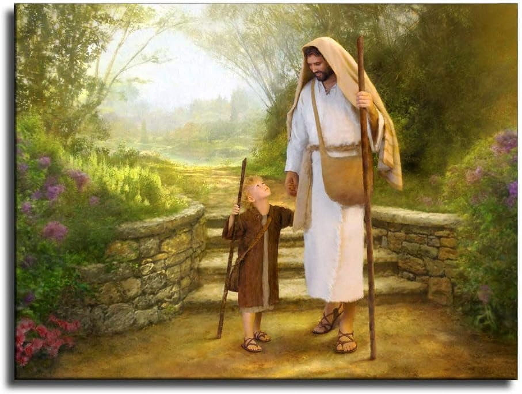 ASPORIC Christ Jesus and Child Wall Art Poster Picture Print Home Room ...