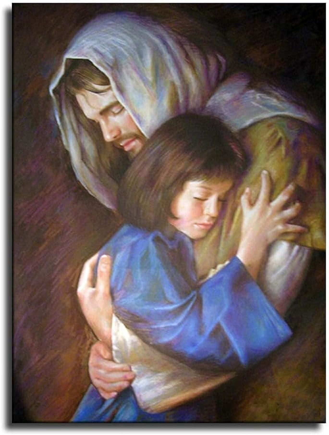 ASPORIC Christ Jesus and Child Wall Art Poster Picture Print Home Room ...