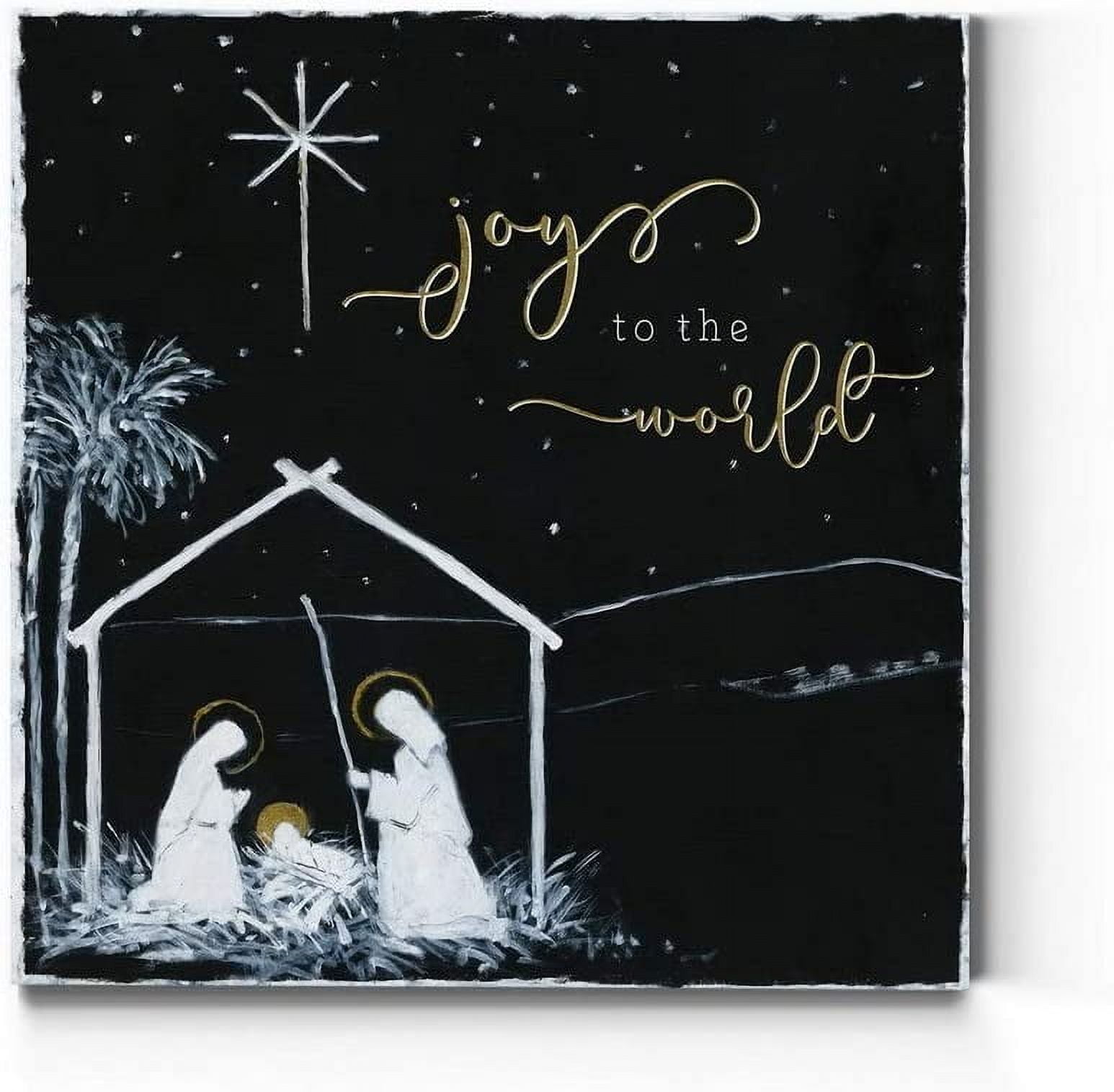 ASPORIC Christ in a Manger Wall Art, Religious Christmas, Jesus, Mary ...