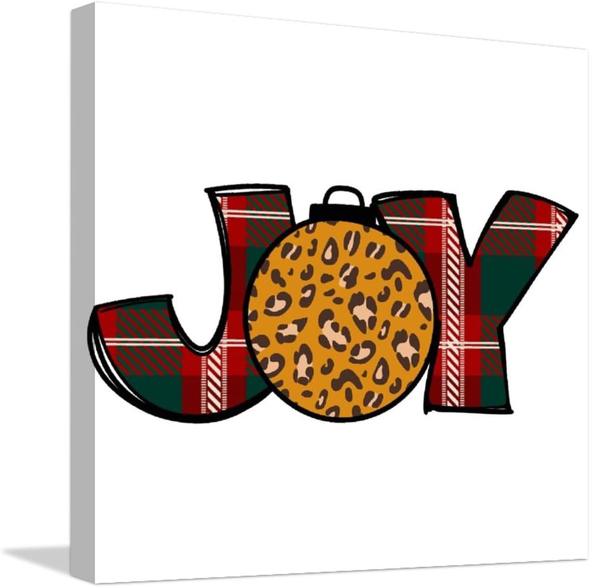ASPORIC Christmas Joy Ball Canvas Prints Christmas Candy Cane Wall Art ...