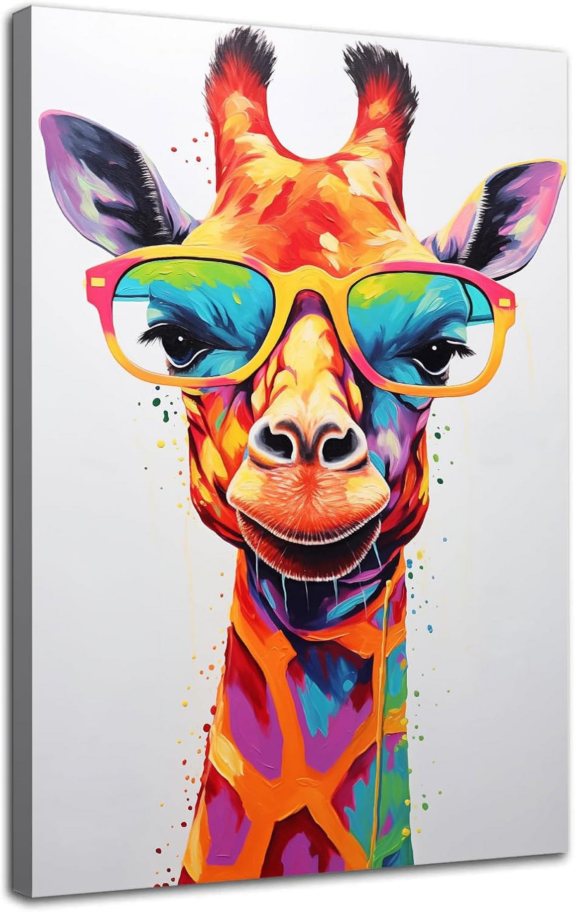 ASPORIC Colorful Dog Canvas Wall Art Watercolor Animal Pictures Dog ...