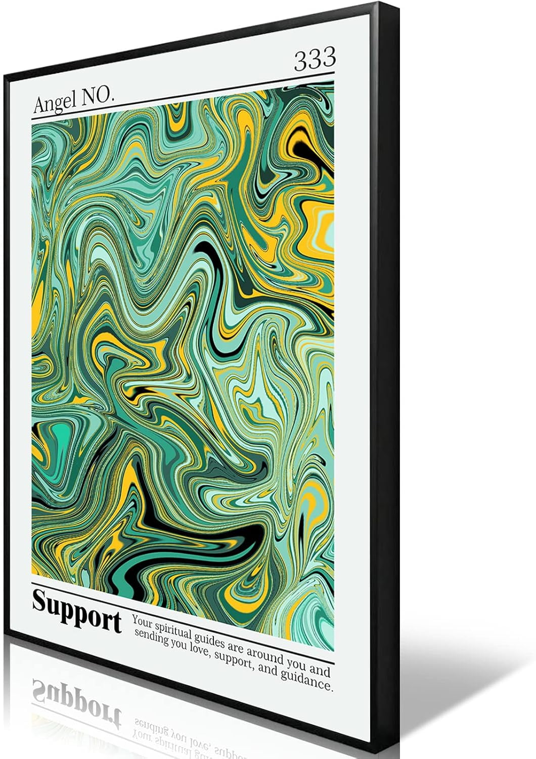 ASPORIC Colorful Energy Angel Number Canvas Wall Art Abstract Gradient ...