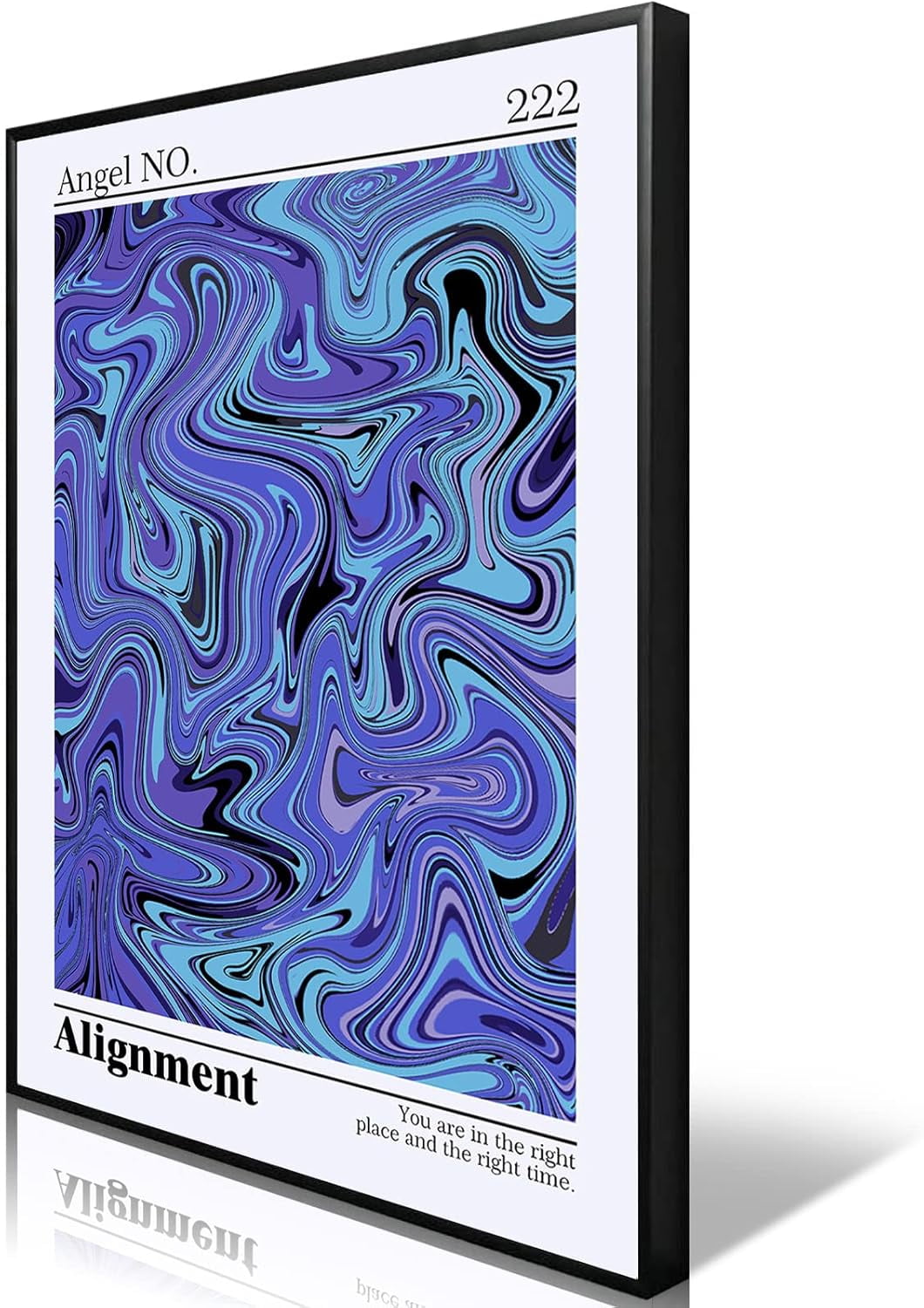 ASPORIC Colorful Energy Angel Number Canvas Wall Art Abstract Gradient ...