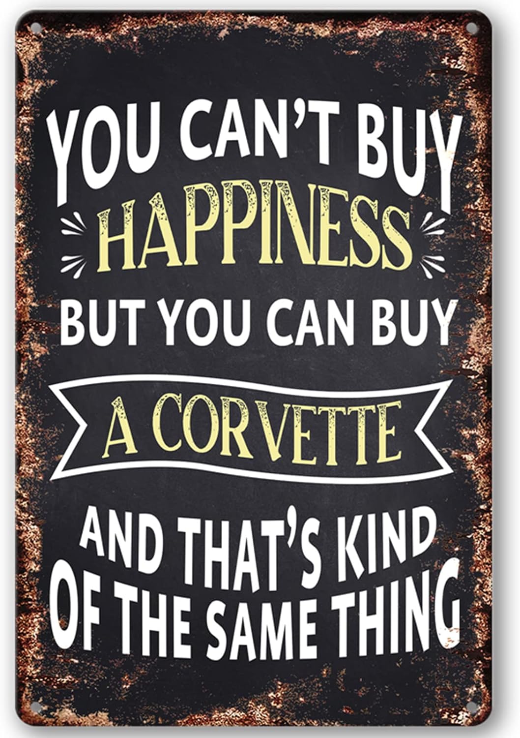 ASPORIC Corvette Signs Corvette Gifts For Men Funny Garage Car Metal ...