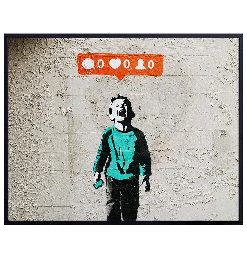 ASPORIC Crying Child Graffiti Wall Decor Picture - Modern Art ...