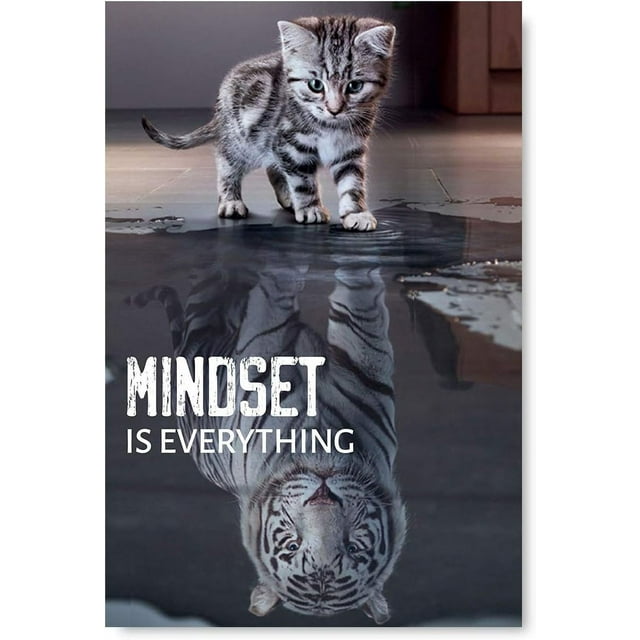 ASPORIC Cute Fish Illustration Inspirational Poster Mindset is ...