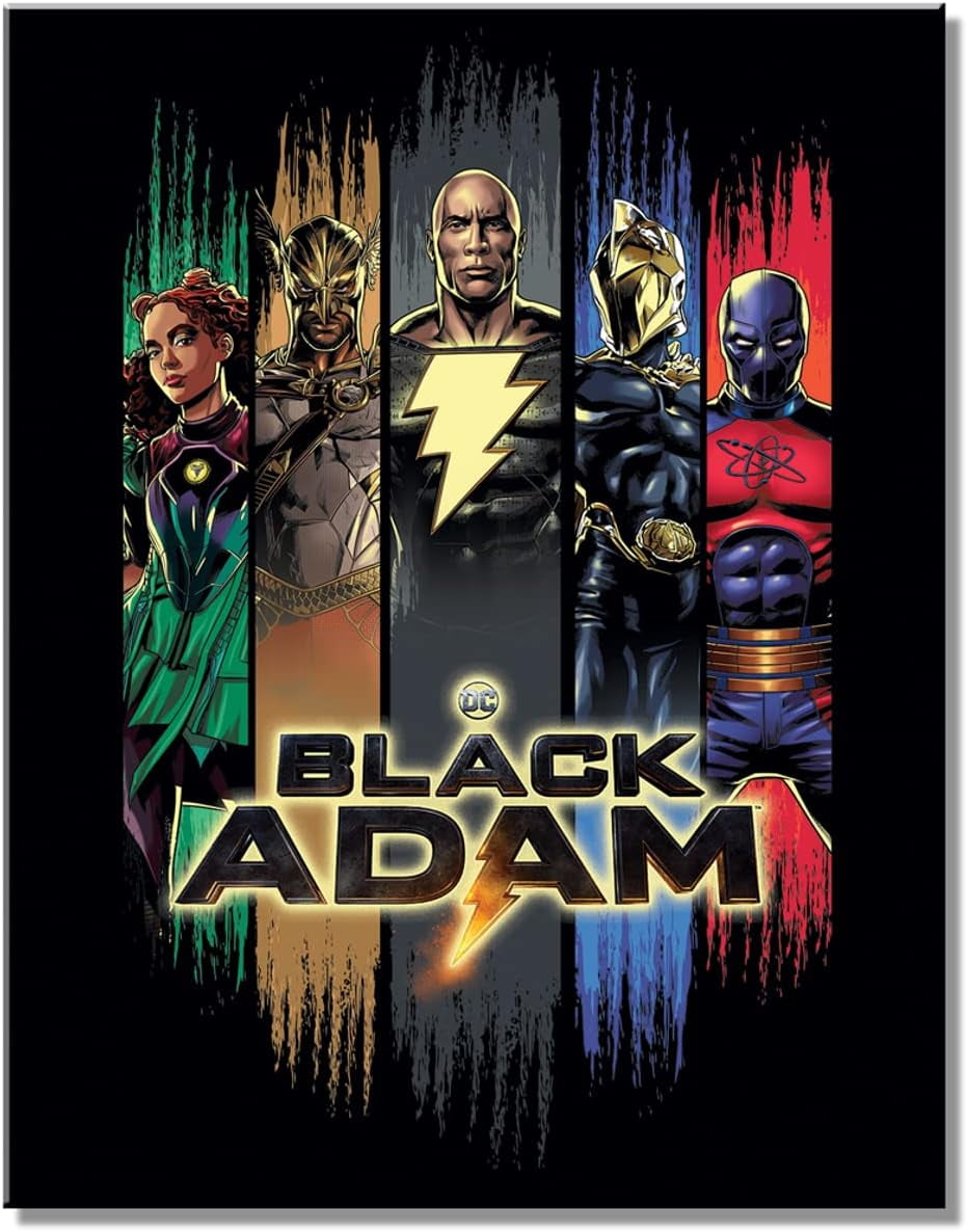 ASPORIC DC Black Adam Color Tin Sign - Nostalgic Vintage Metal Wall ...