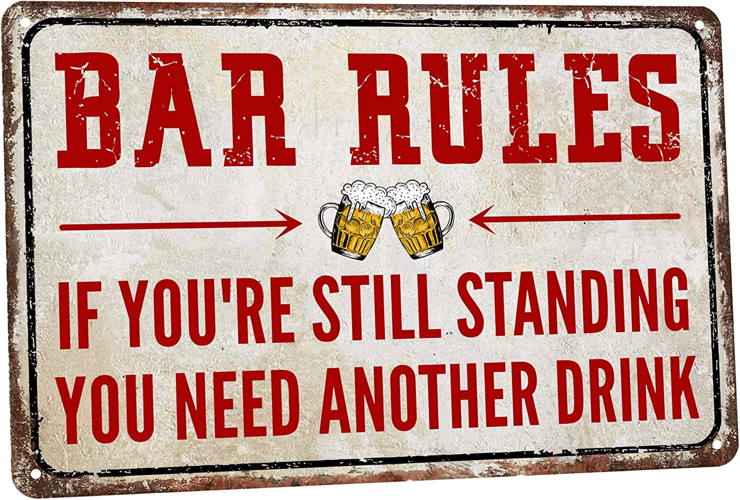 ASPORIC Decor 12'' x 8'' Funny Vintage Tin Signs Retro Metal Signs For ...