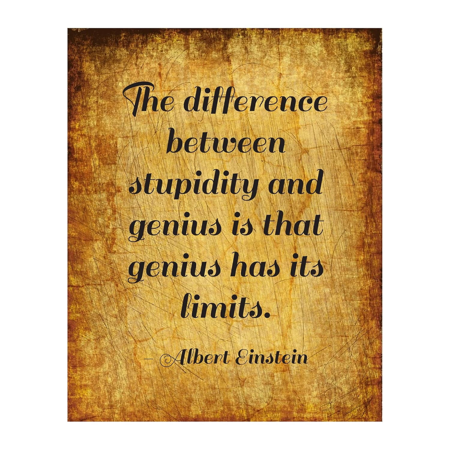 ASPORIC Difference Between Stupidity & Genius - Inspirational Wall Art ...