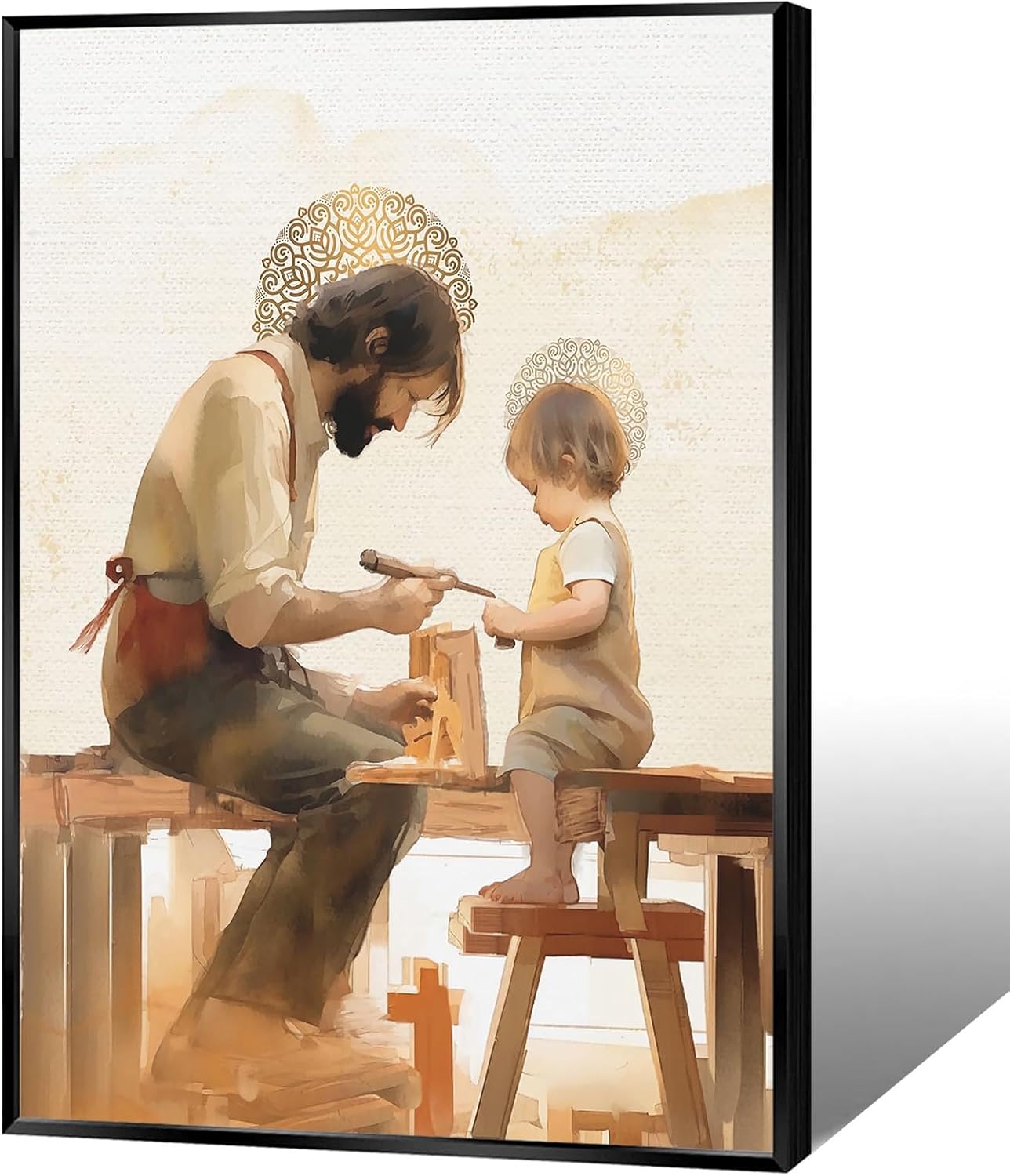 ASPORIC Easter Canvas Wall Art Spring Bunny Rabbit in Wildflower Field ...