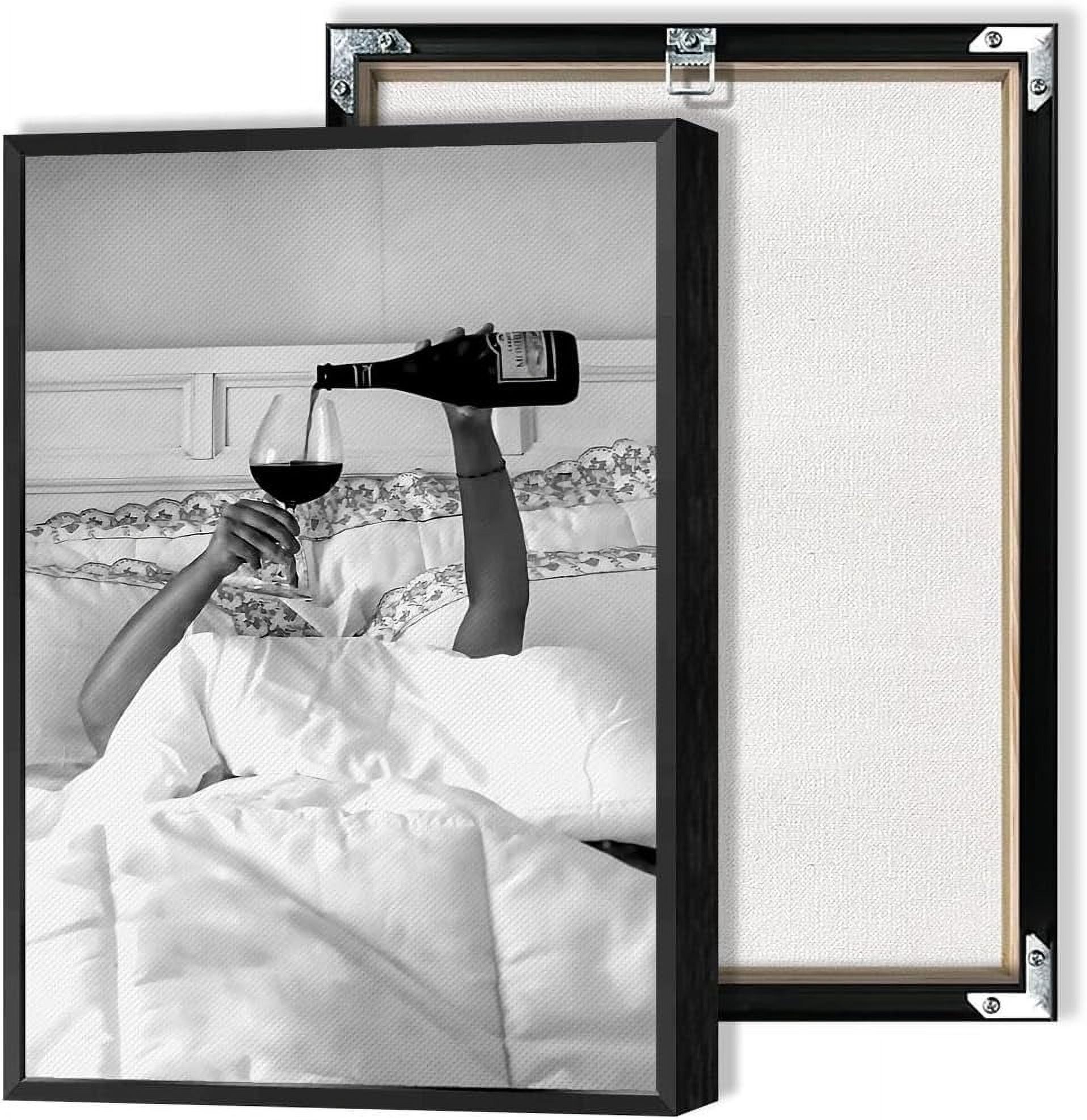 ASPORIC Easter Canvas Wall Art Spring Bunny Rabbit in Wildflower Field ...