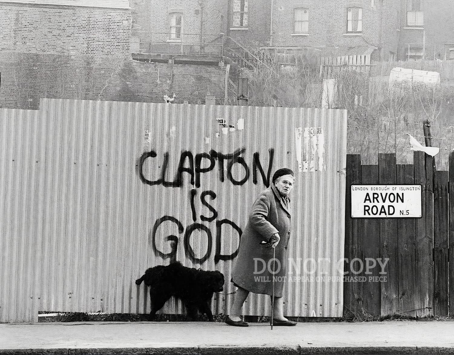 ASPORIC Eric Clapton Poster Legendary 1965 Clapton Is God Graffiti ...