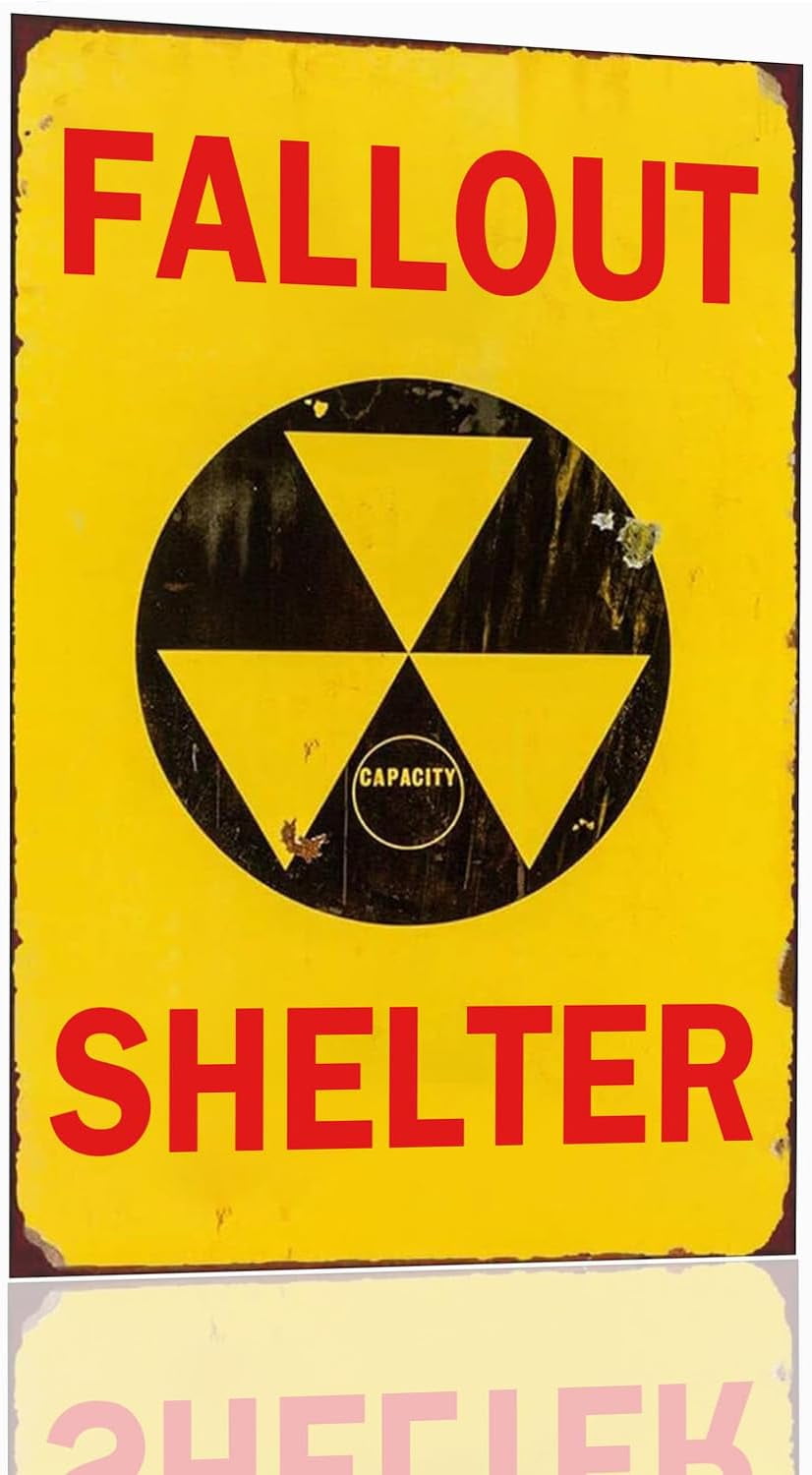 ASPORIC Fallout Shelter Tin Sign Fallout Merchandise Decor Fallout ...
