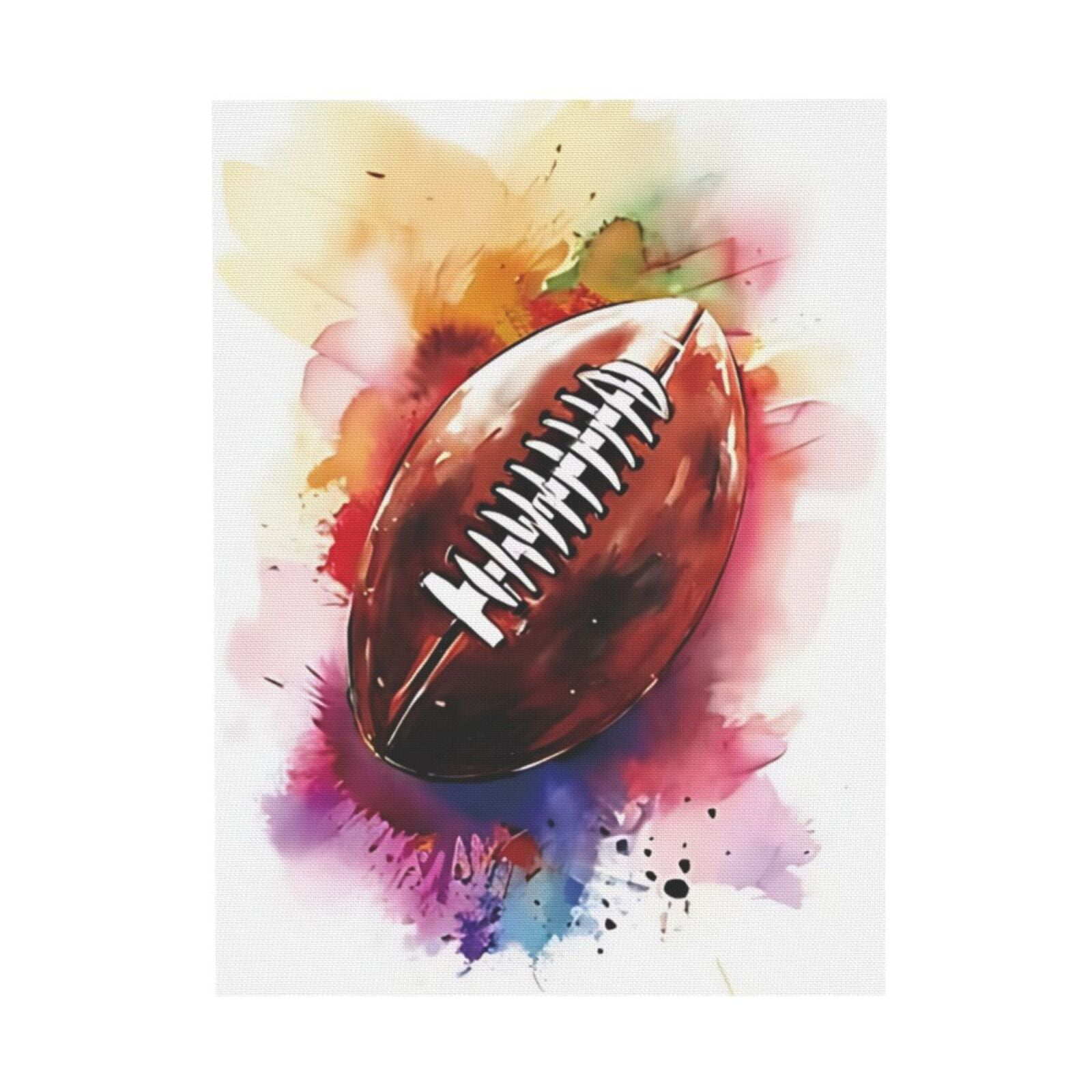 ASPORIC Football Wall Art Canvas Prints Rugby Graffiti Art Posters ...