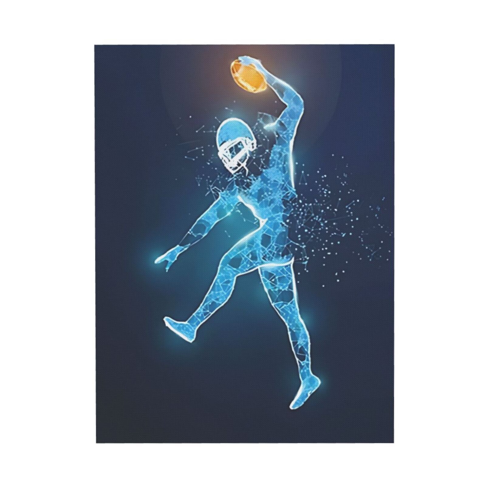 ASPORIC Football X-Ray Wall Decor, Football Canvas Wall Art Prints ...