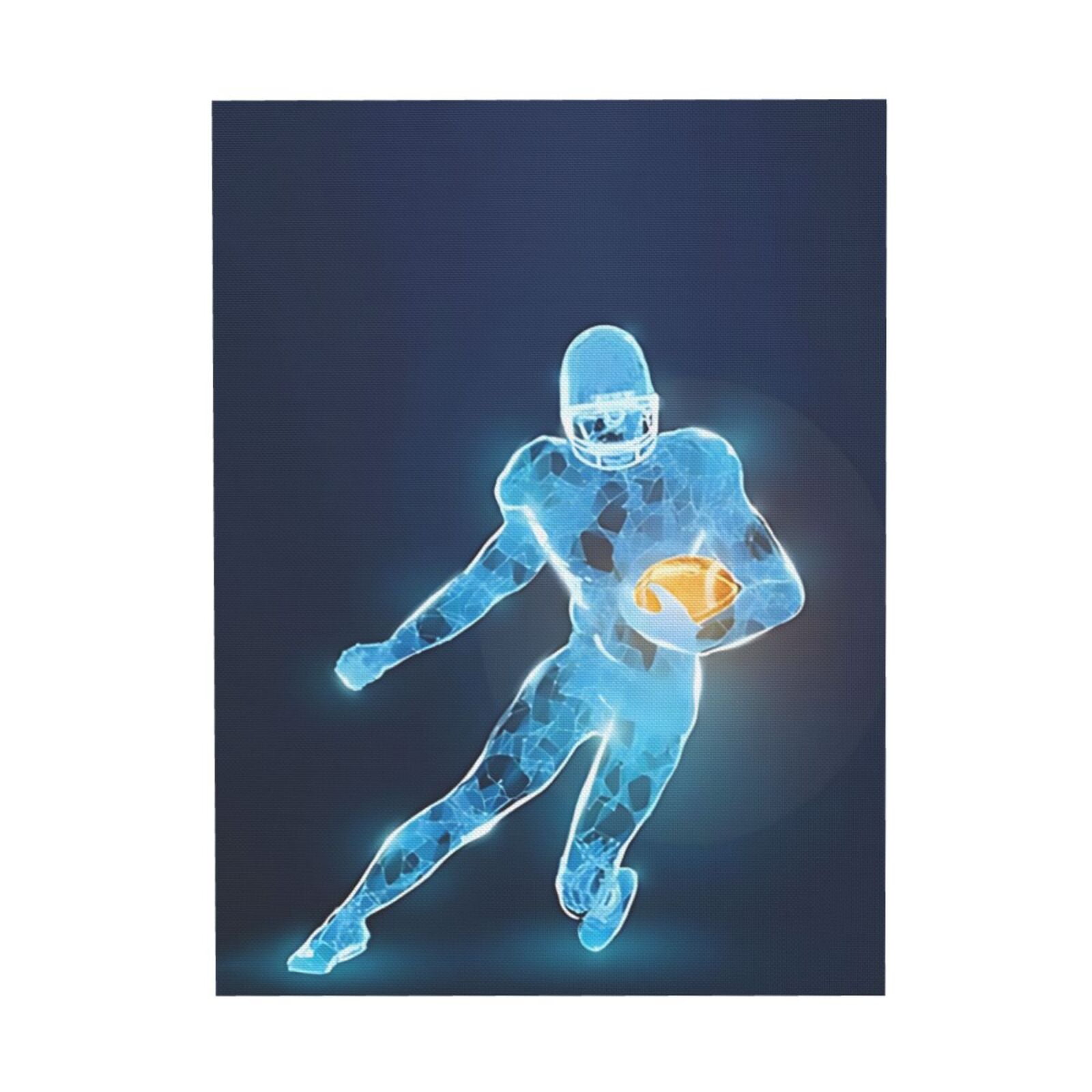 ASPORIC Football X-Ray Wall Decor, Football Canvas Wall Art Prints ...