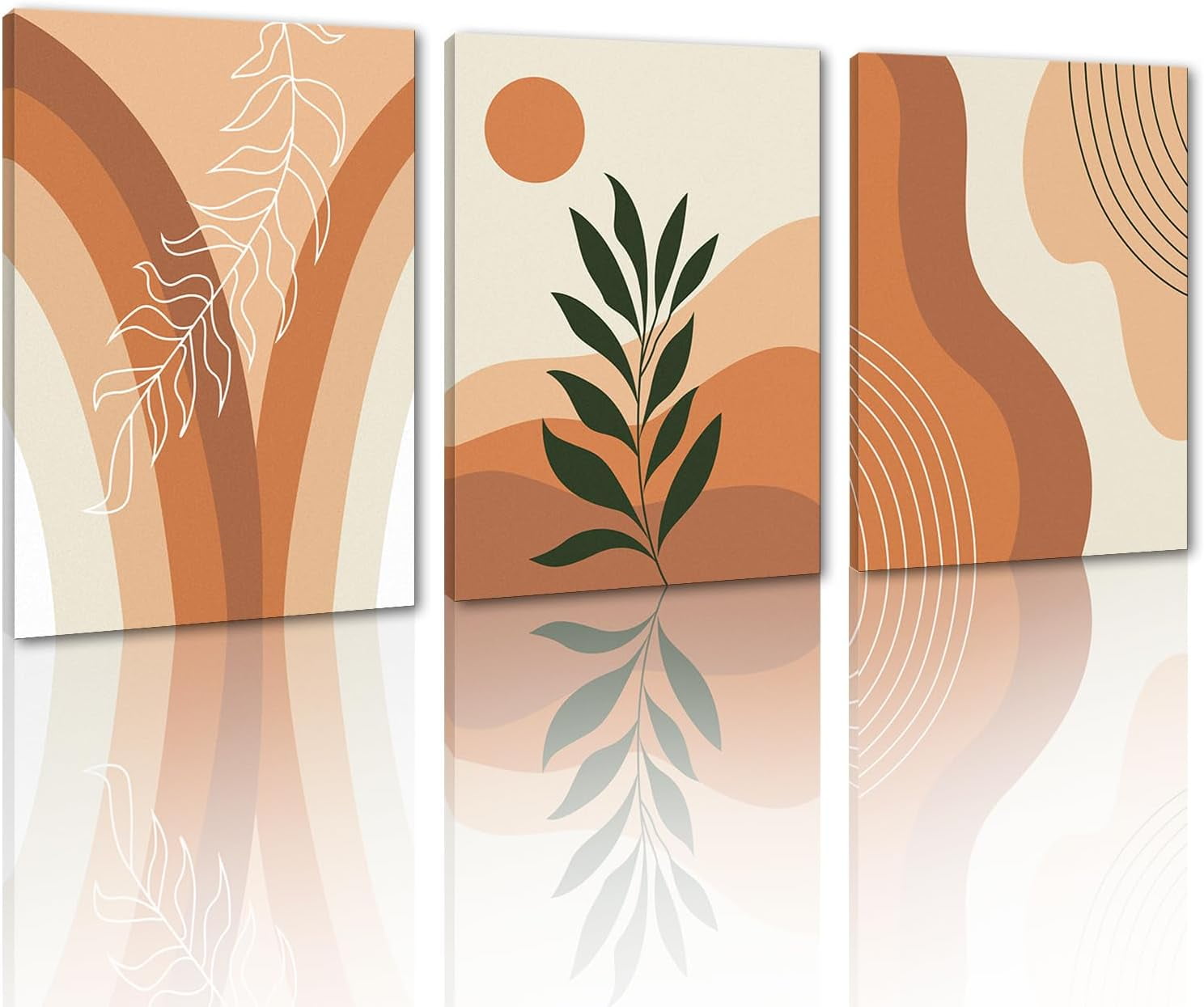 ASPORIC Framed Canvas Print Wall Art Set of 3, 12
