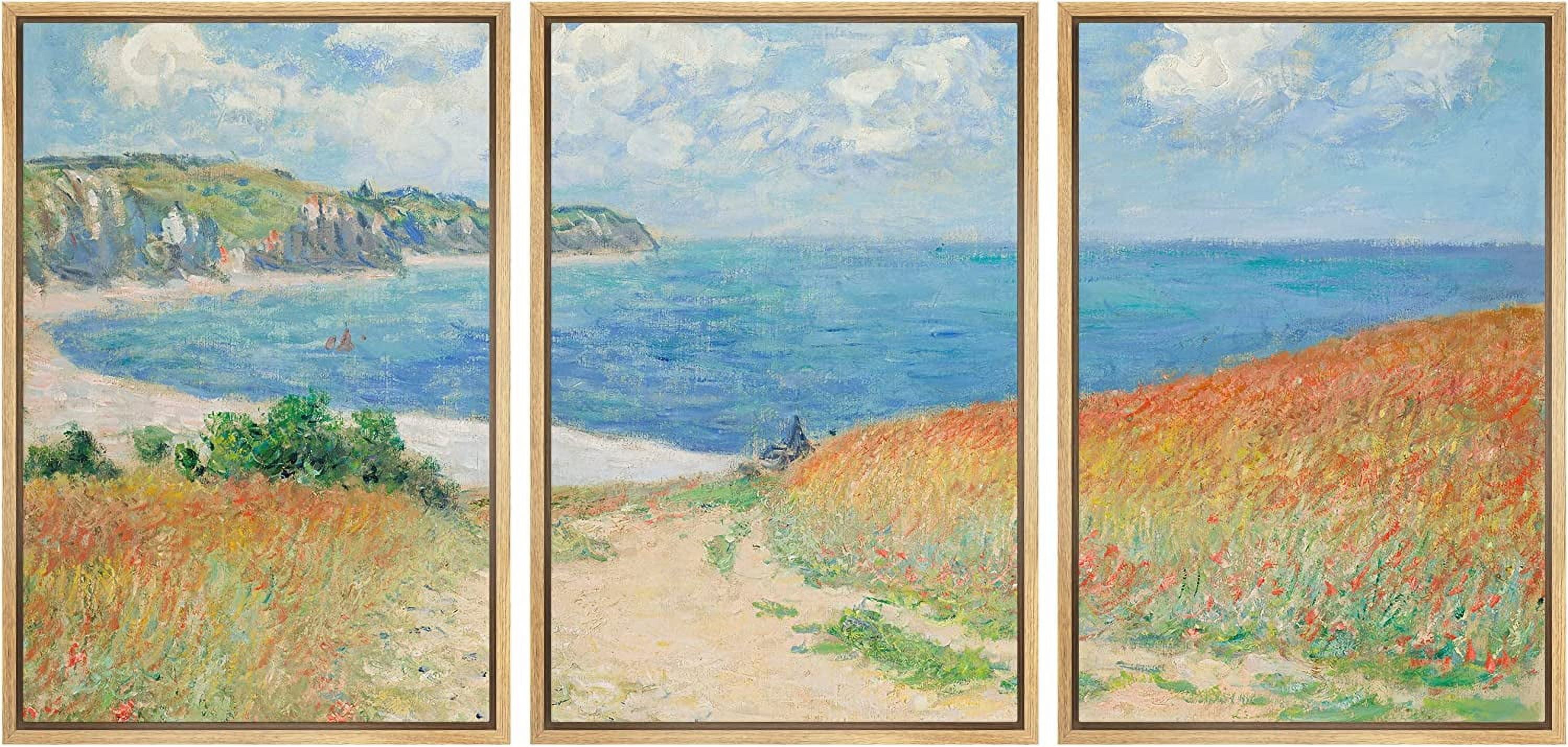 ASPORIC Framed Canvas Print Wall Art Set Path Through The Corn at ...