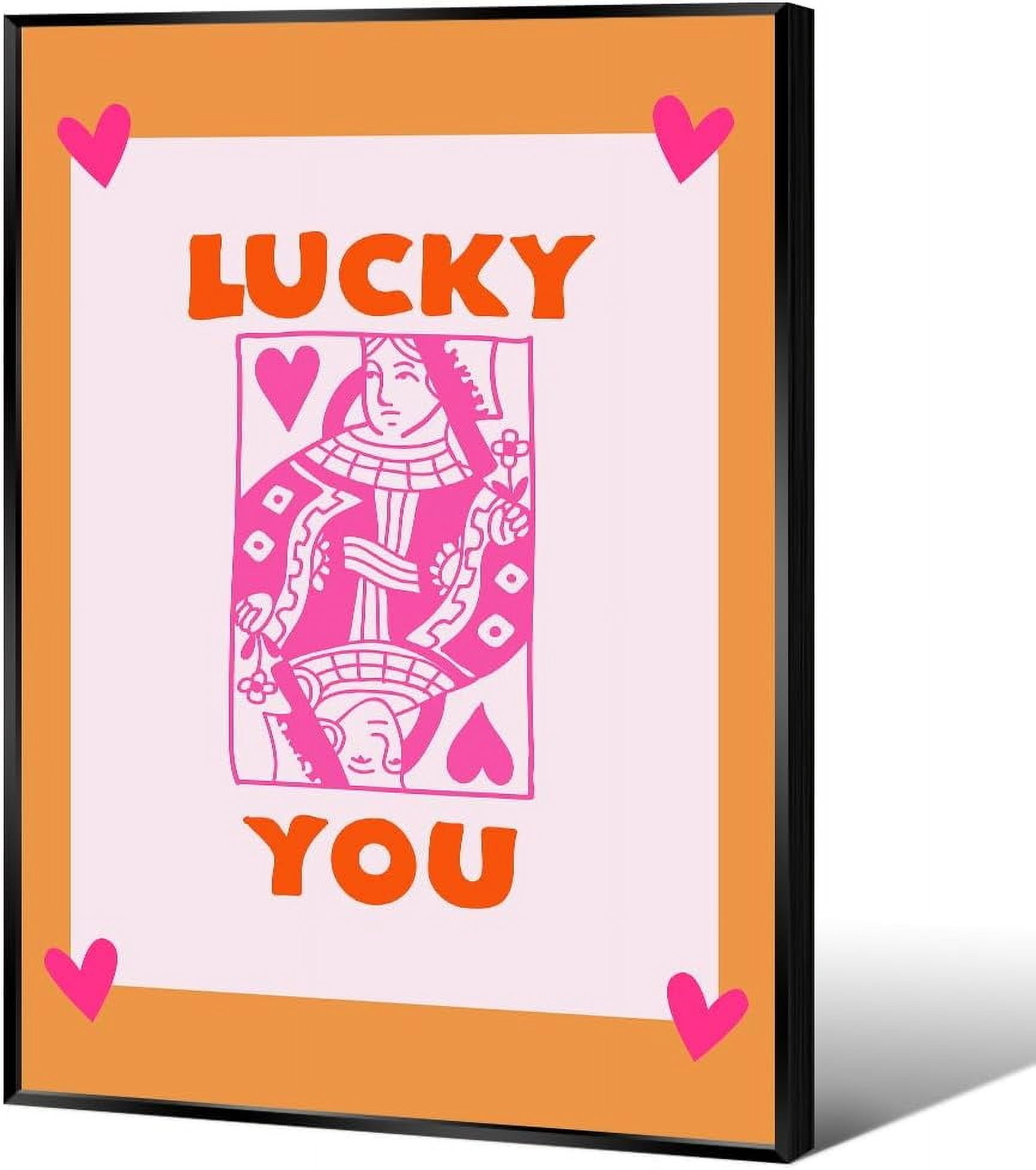 ASPORIC Funky Pink Orange Tiger Canvas Wall Art Preppy Animal Poster ...