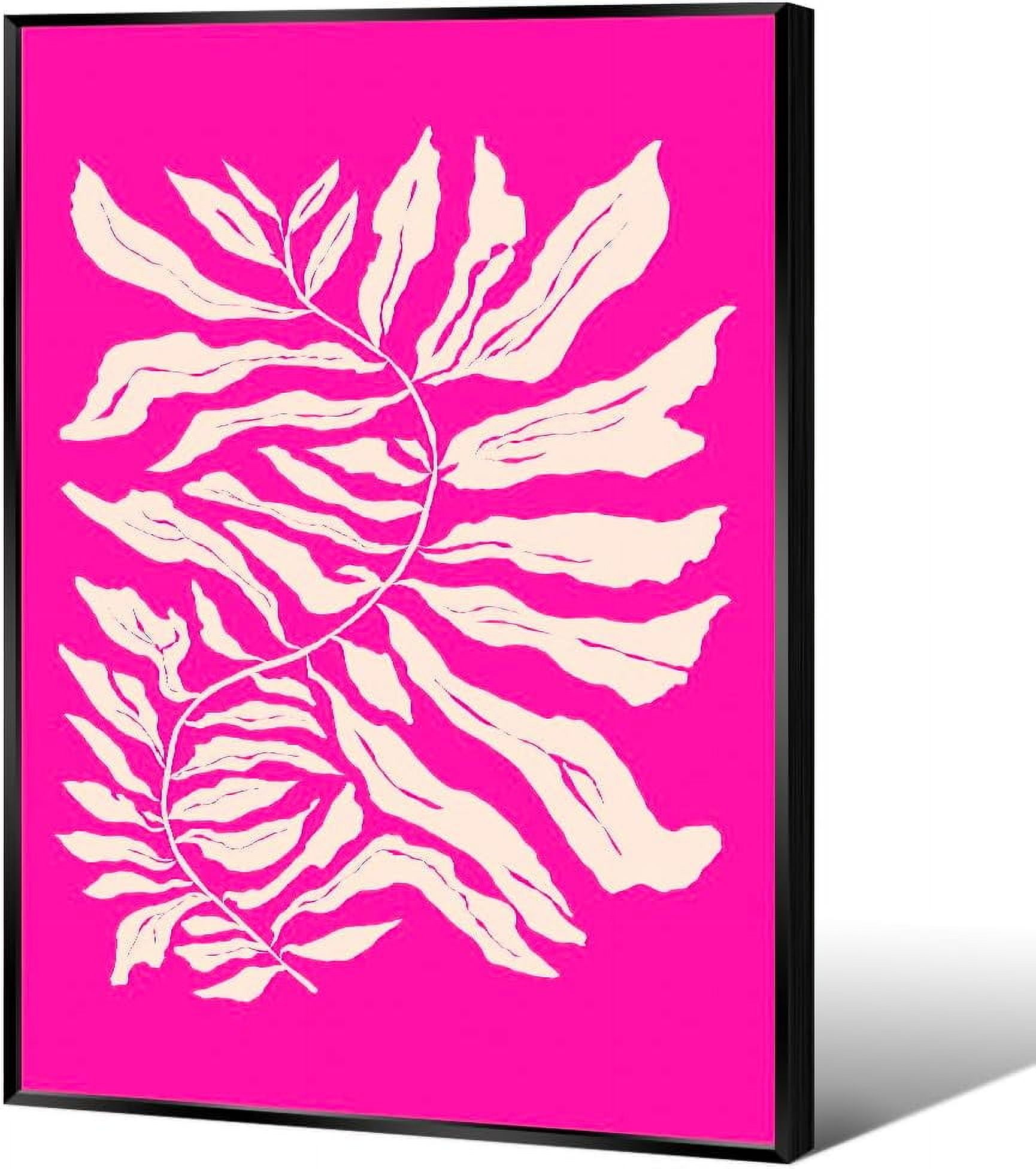 ASPORIC Funky Pink Orange Tiger Canvas Wall Art Preppy Animal Poster ...