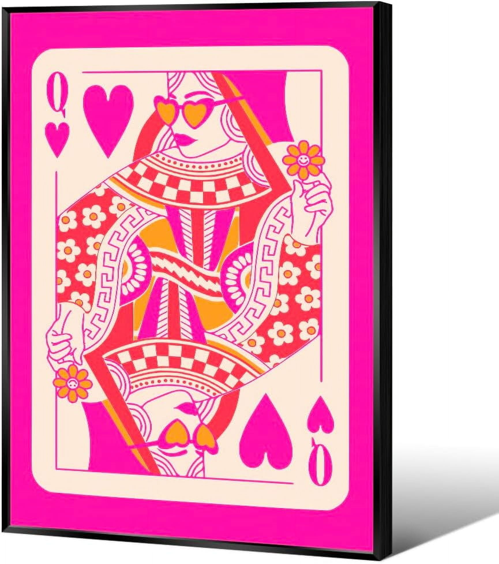 ASPORIC Funky Pink Orange Tiger Canvas Wall Art Preppy Animal Poster ...