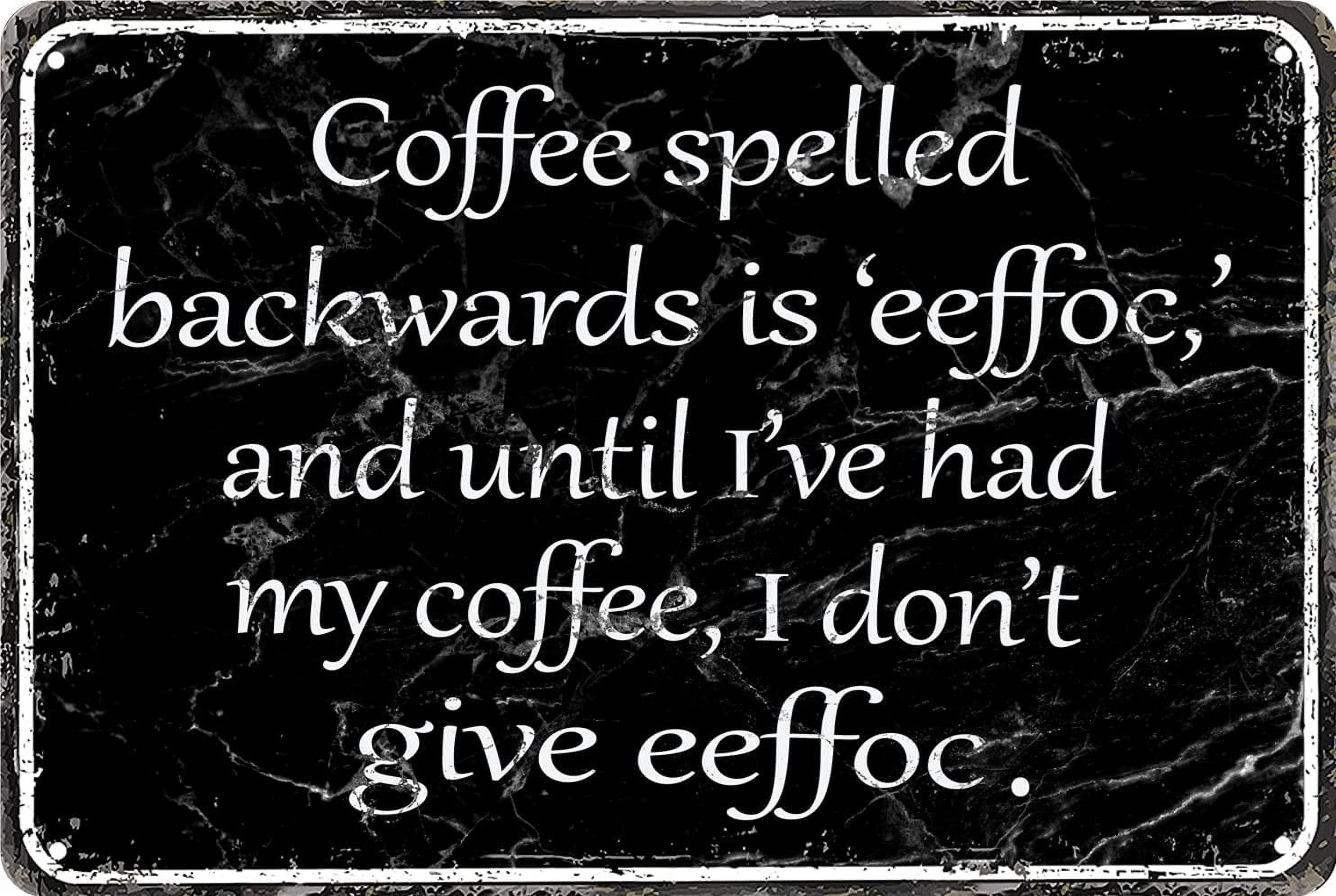 ASPORIC Funny Coffee Bar Signs Office Humor Decor Vintage Metal Tin ...