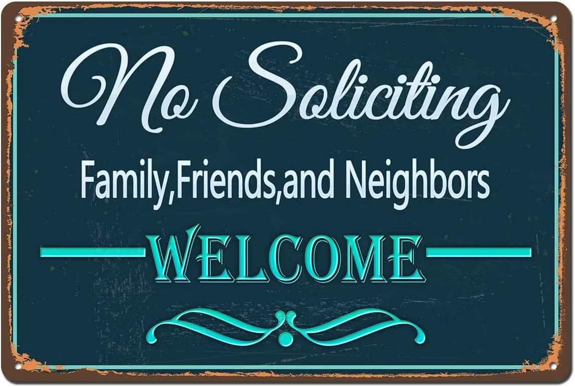 ASPORIC Funny No Soliciting Signs for Home House,Family Friends and ...