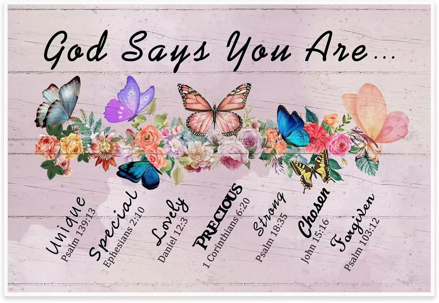 ASPORIC God-Says-You-Are-Christian-Wall-Art-Office-Wall-Decor-for-Women ...